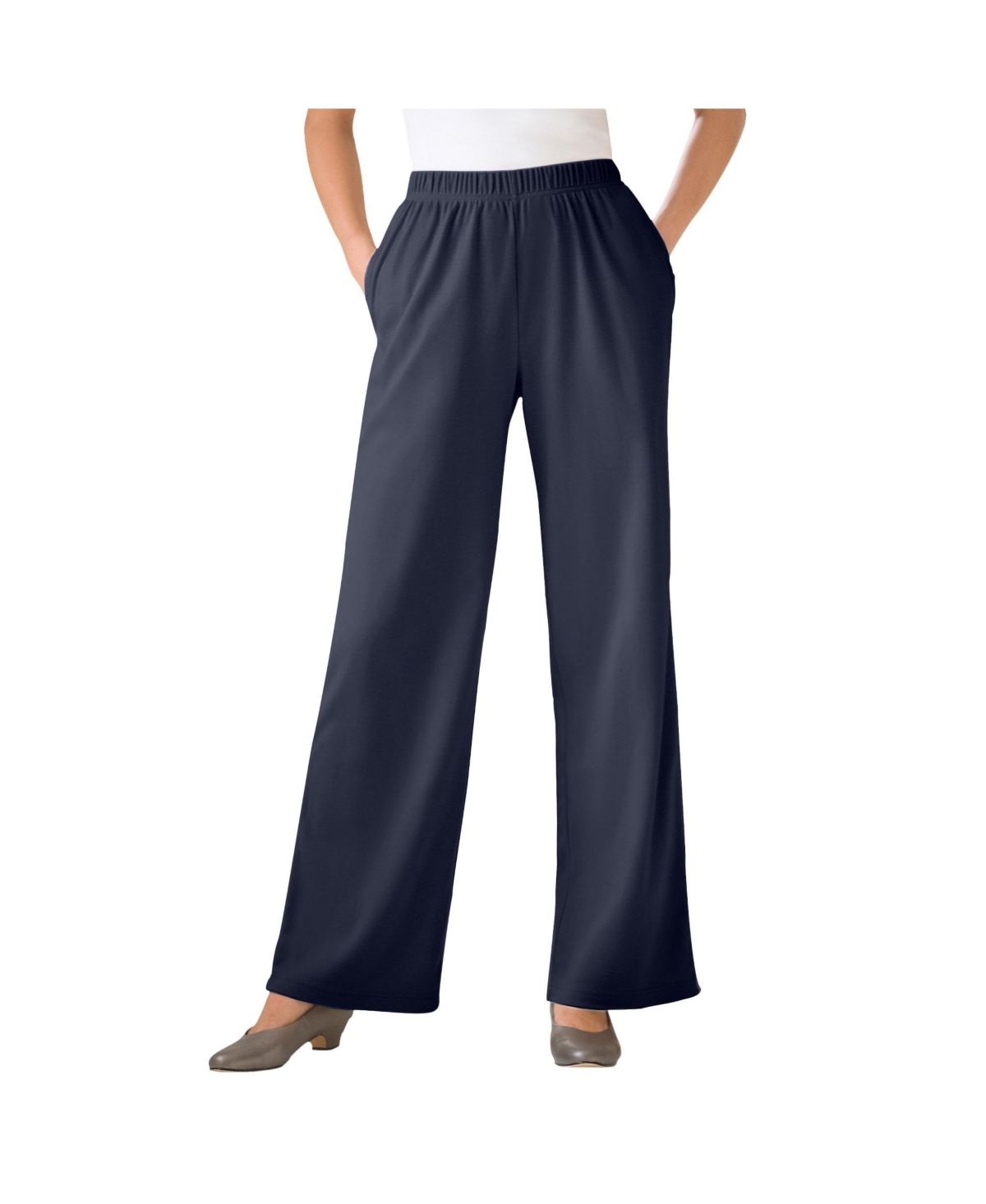 Click here for Woman Within Womens Within Tall 7-Day Knit Wide-Le... prices