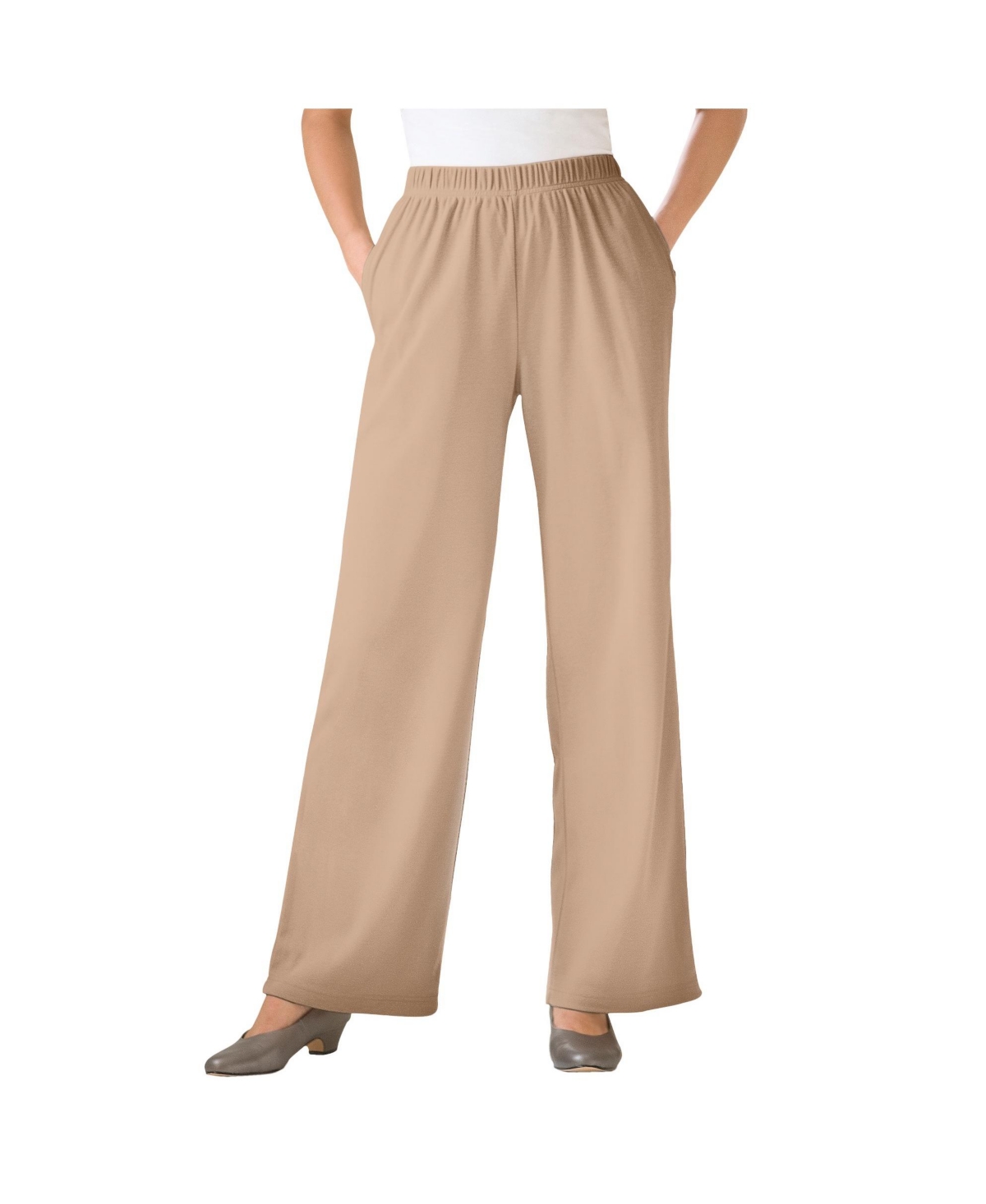 Click here for Woman Within Womens Within Tall 7-Day Knit Wide-Le... prices