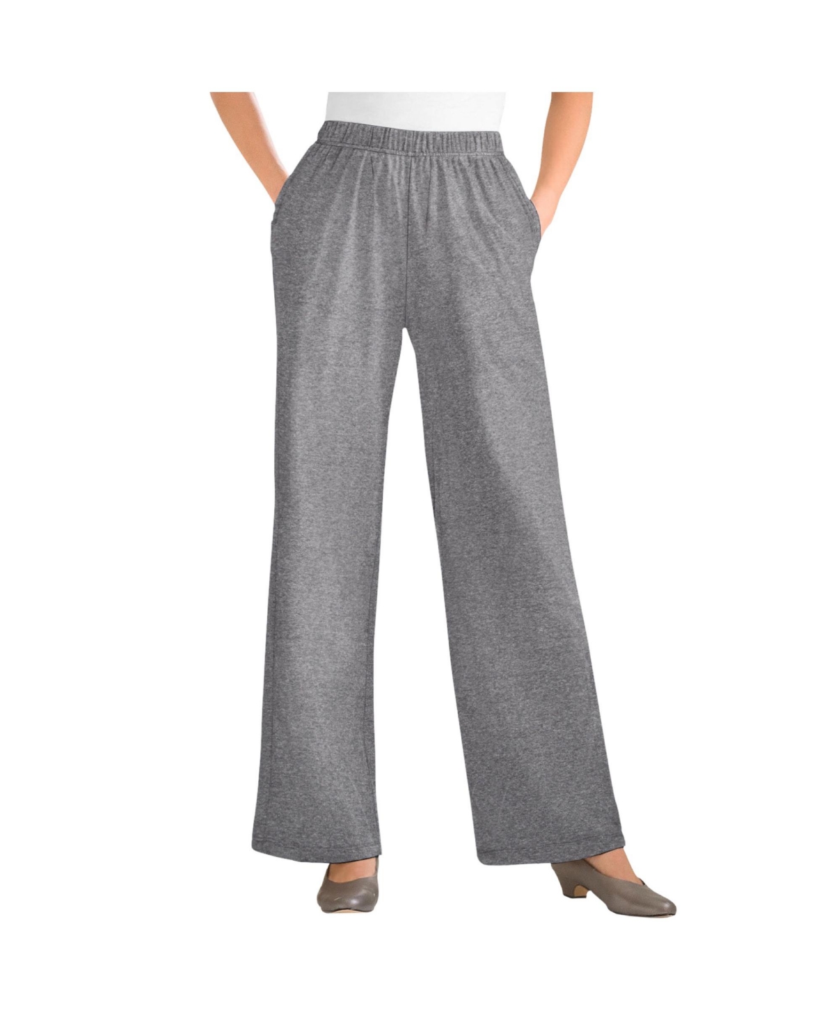 Click here for Woman Within Womens Tall 7-Day Knit Wide-Leg Pant... prices