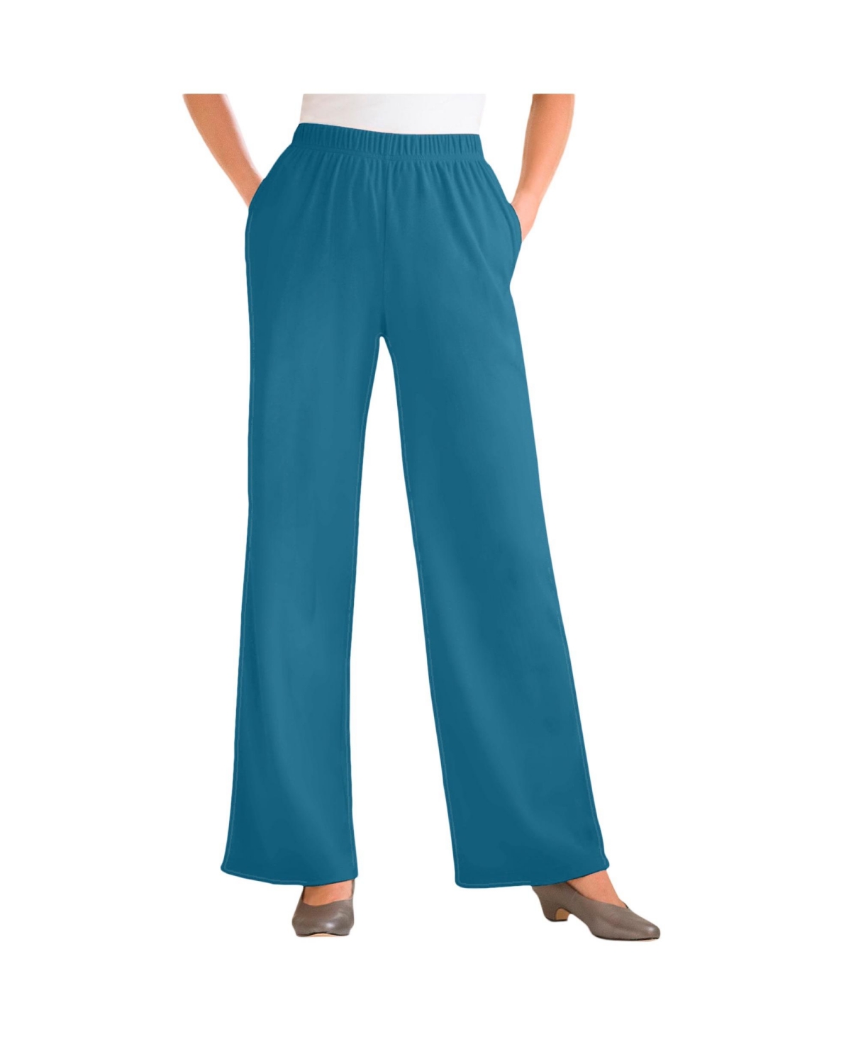 Click here for Woman Within Womens Within Tall 7-Day Knit Wide-Le... prices