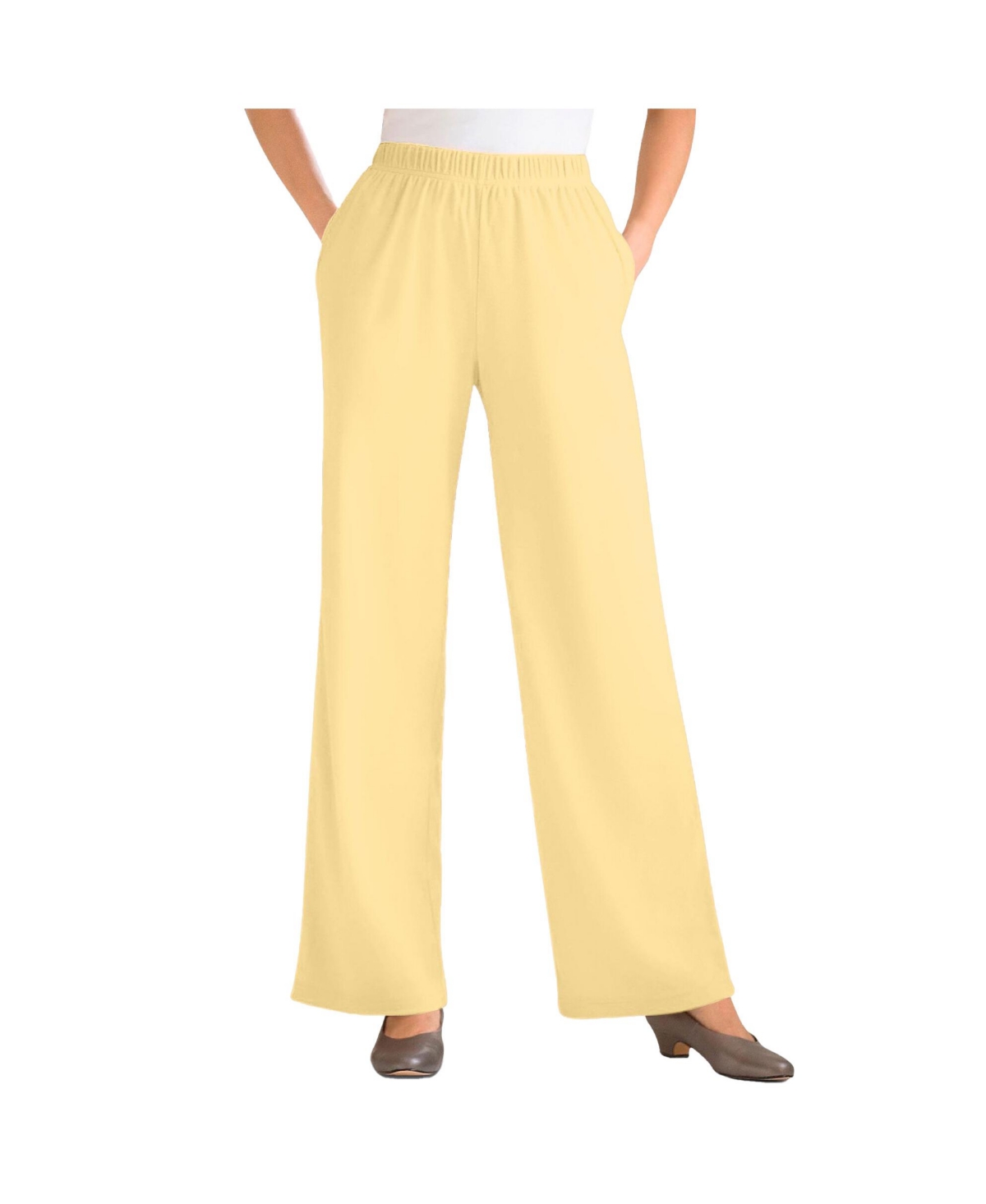 Click here for Woman Within Womens Within Tall 7-Day Knit Wide-Le... prices