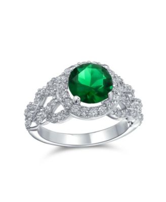 Click here for Bling Jewelry Art Deco Style 3ct Round Emerlad Gre... prices