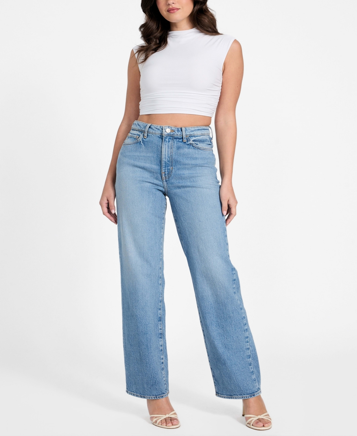 Click here for Guess Womens High Rise Straight-Leg Jeans - Refres... prices