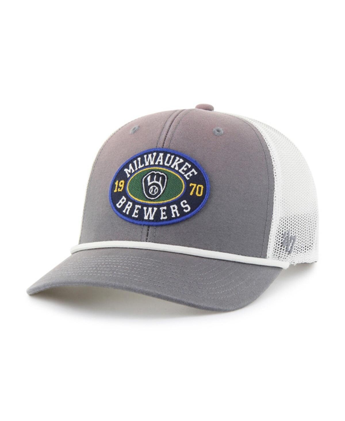 Click here for 47 Brand Mens Gray/White Milwaukee Brewers Tide Sw... prices