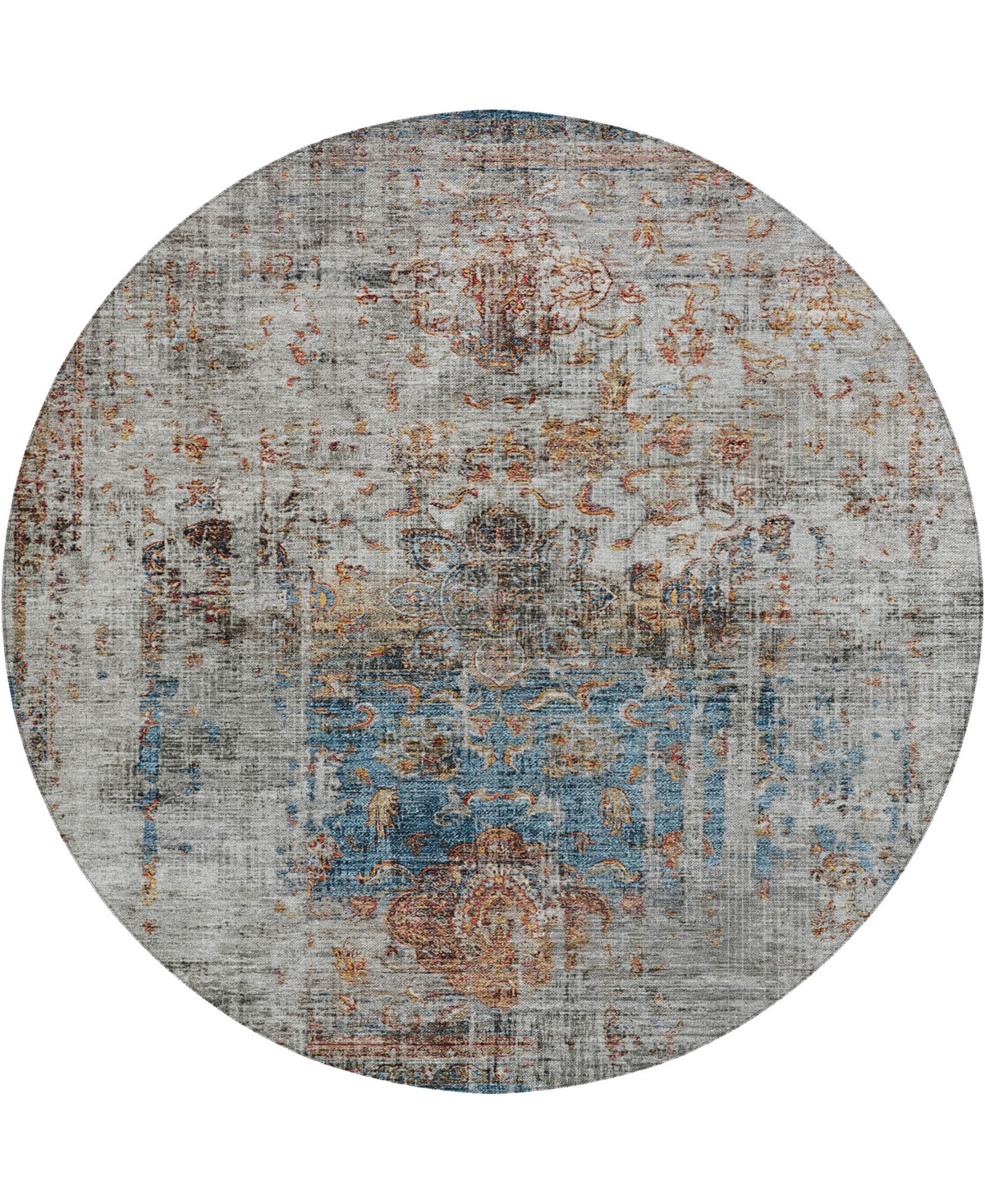 Click here for Dalyn Karaj KJ2 8x8 Round Area Rug - Gray  Clay prices