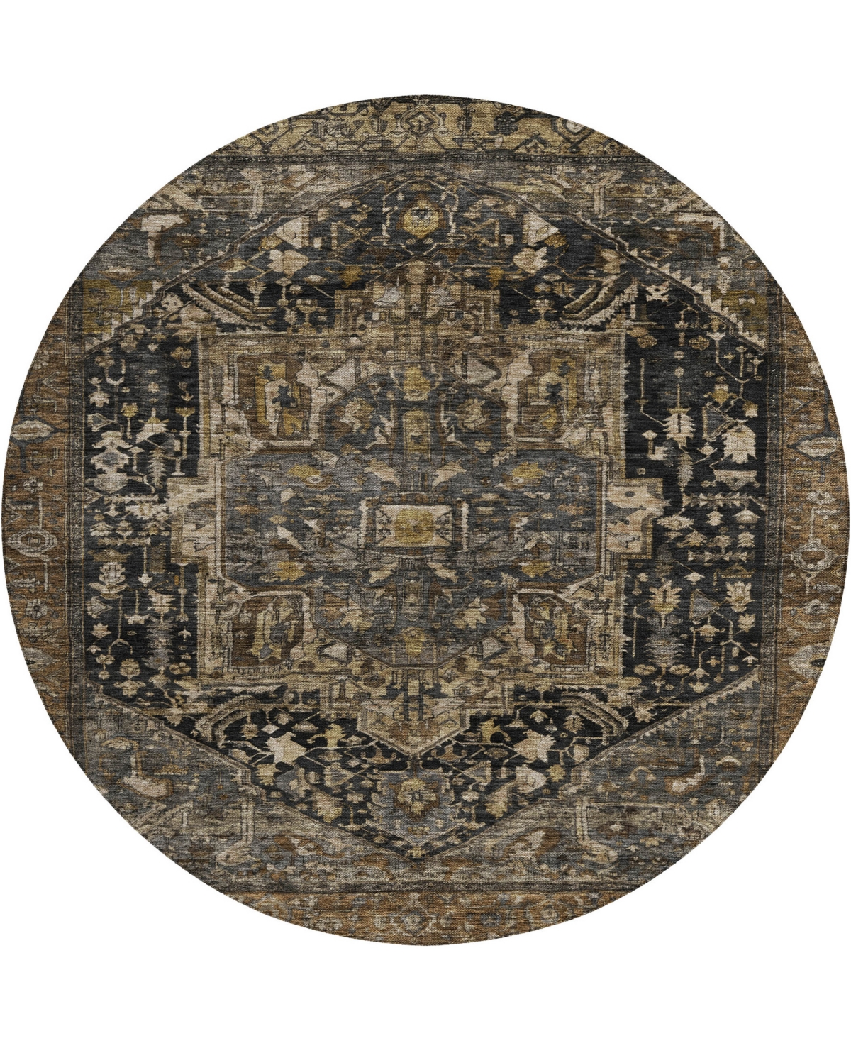 Click here for Dalyn Solace SL14 8x8 Round Area Rug - Onyx  Gray prices