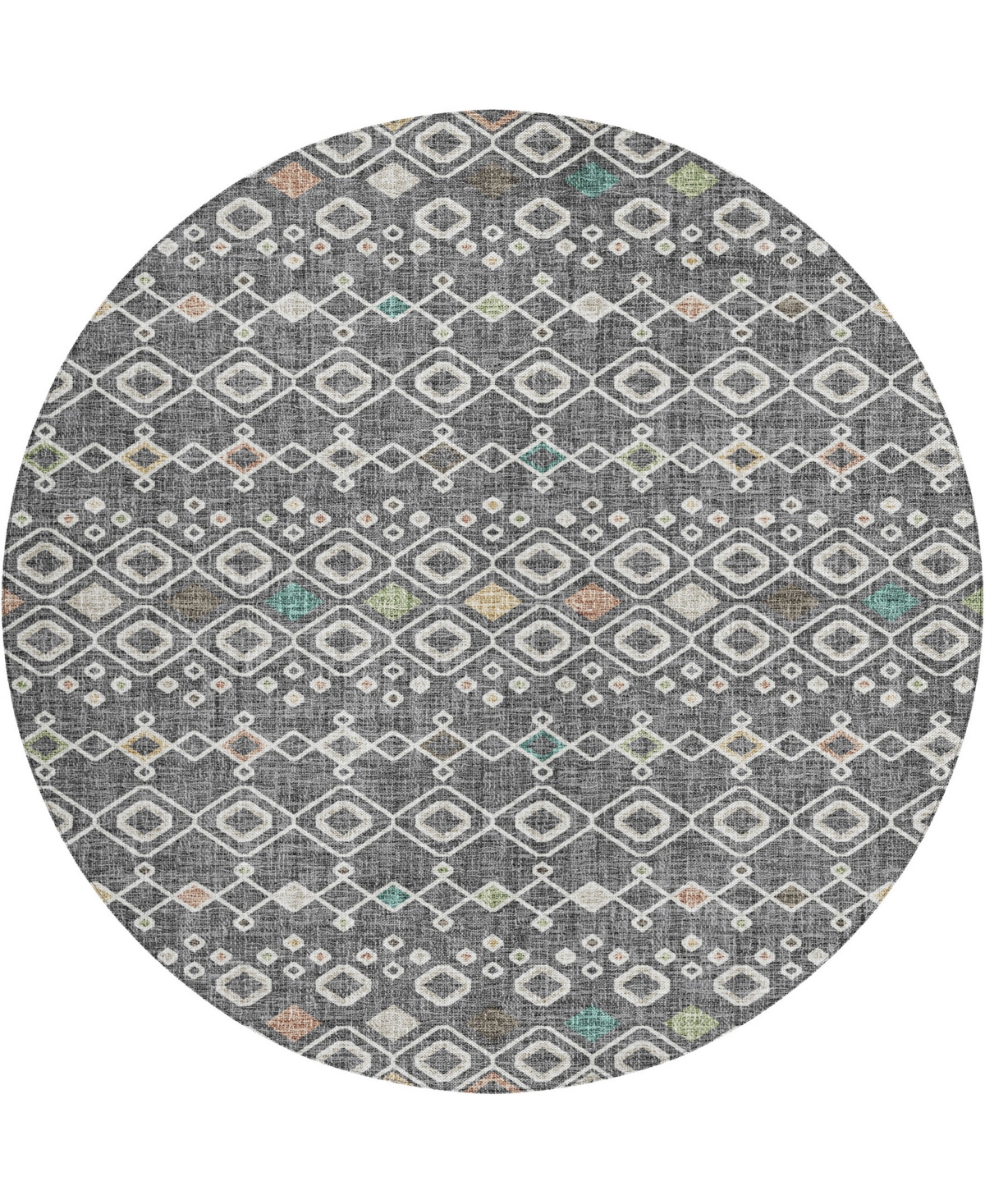 Click here for Dalyn Portico PO4 8x8 Round Area Rug - Gray prices