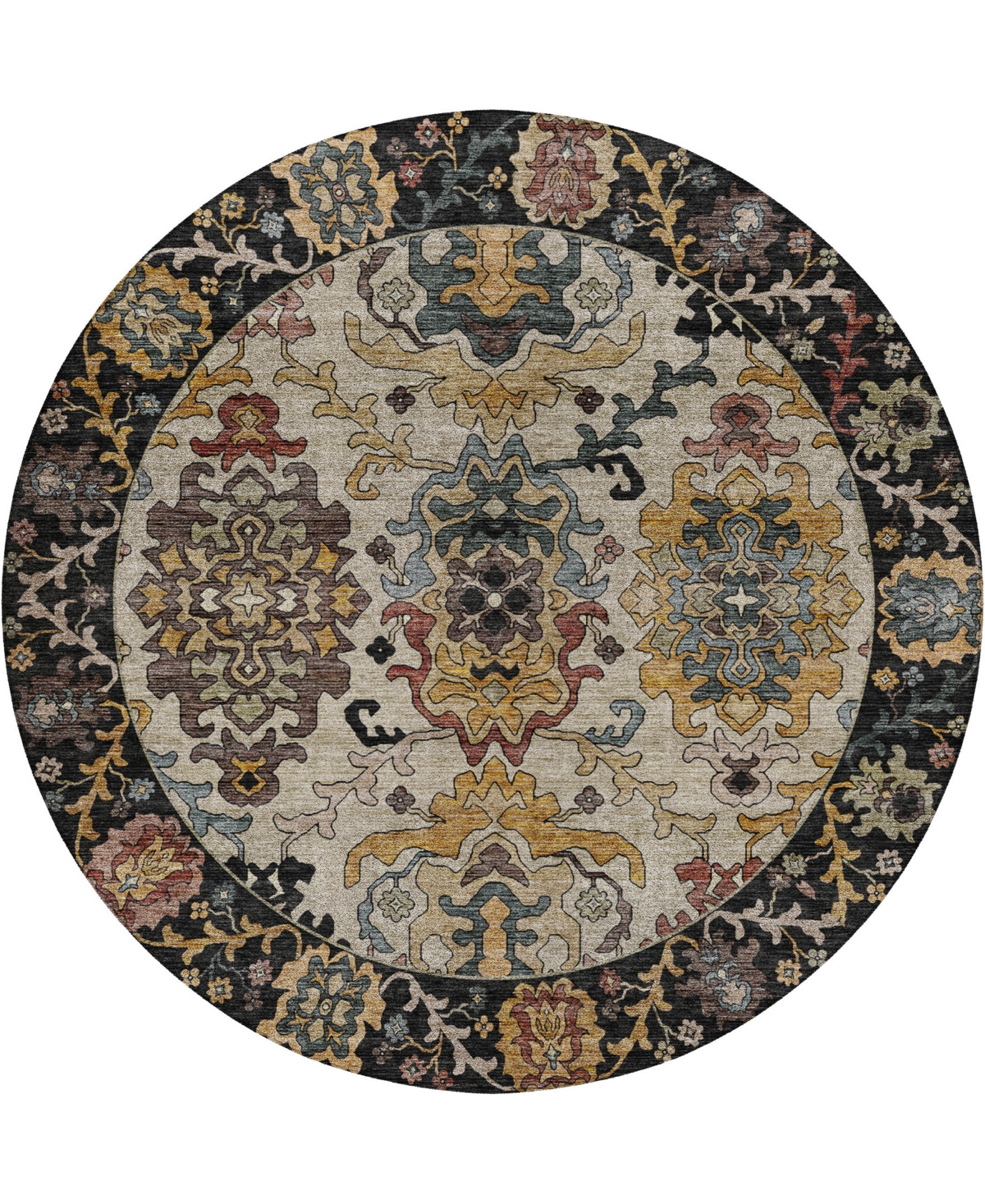 Click here for Dalyn Silk Road SR5 8x8 Round Area Rug - Black prices