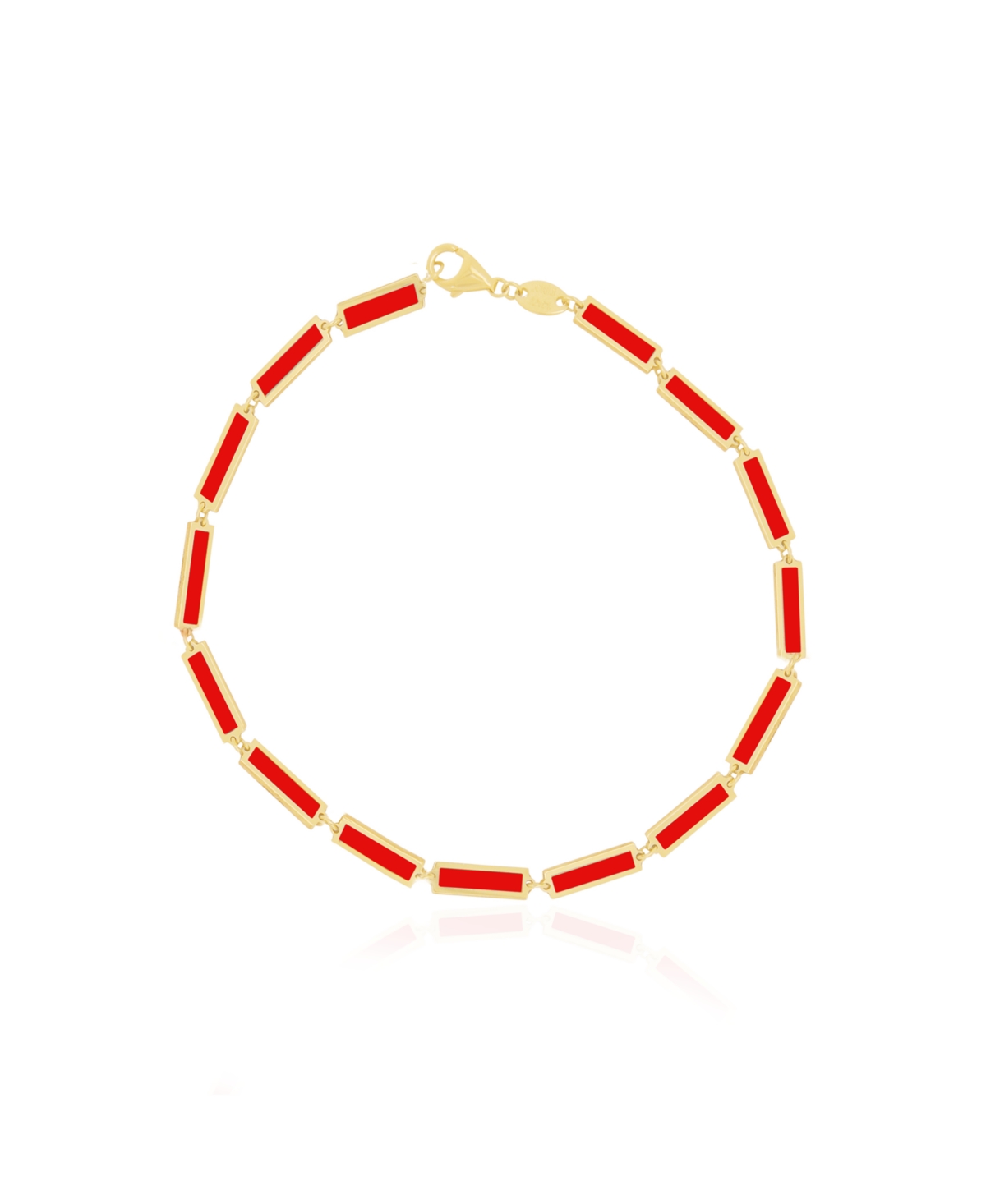 Click here for The Lovery Red Bar Bracelet 14K Gold prices