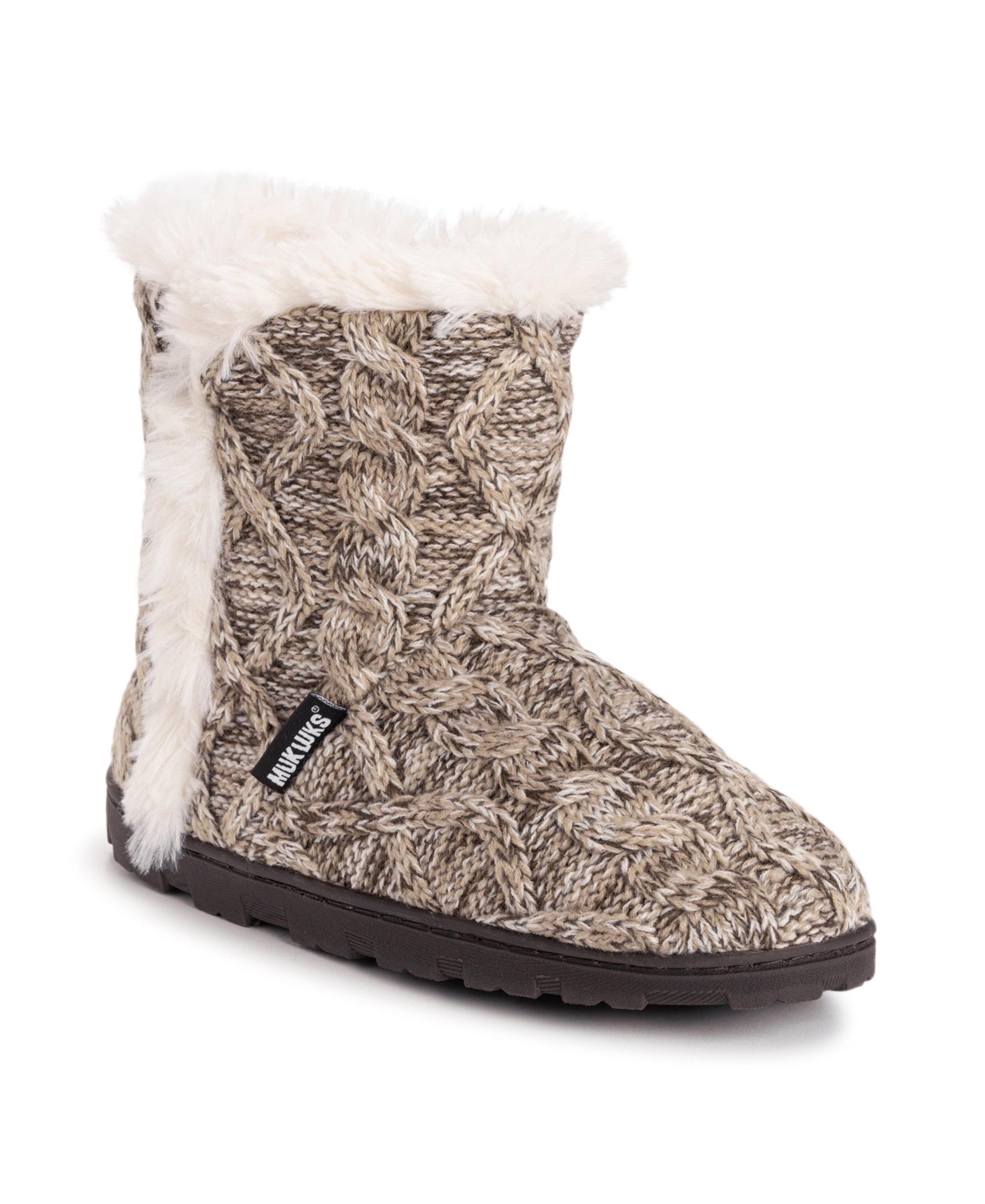 Click here for Muk Luks Womens Cheyenne Slipper Boots - Tan cable prices