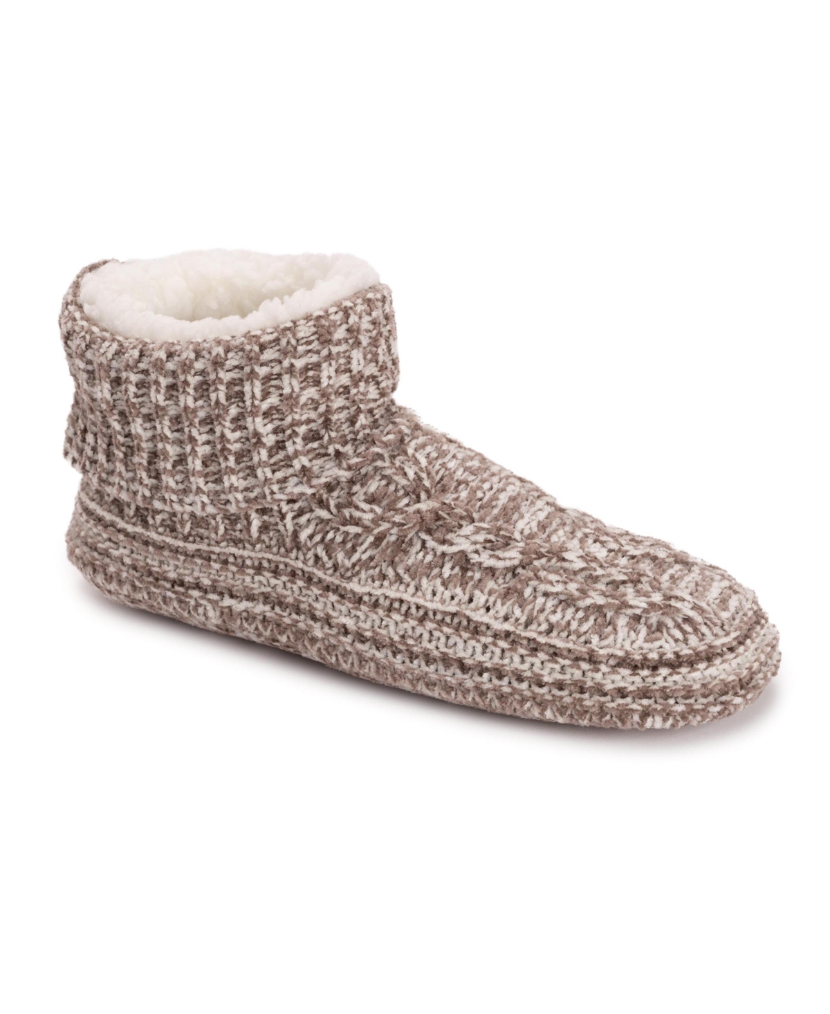 Click here for Muk Luks Womens Tall Chenille Cuffed Slipper Sock... prices