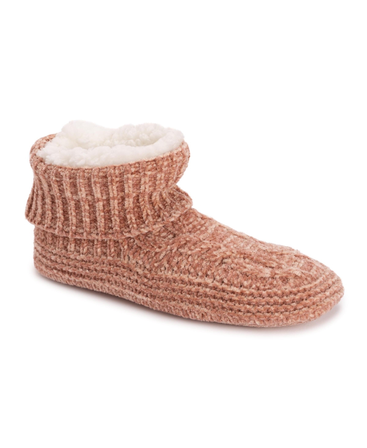 Click here for Muk Luks Womens Tall Chenille Cuffed Slipper Sock... prices
