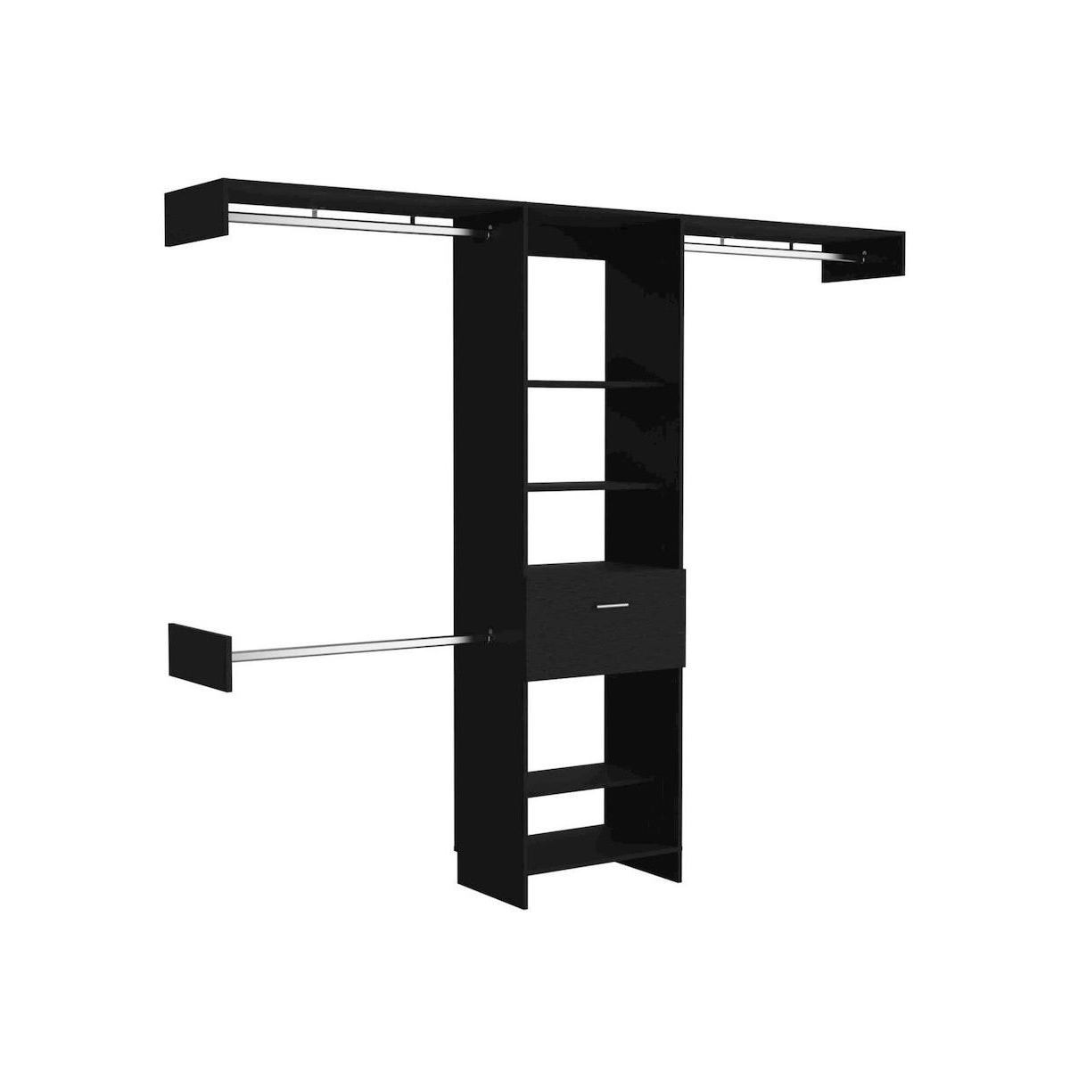 Click here for Tuhome Manchester 250 Closet System Black Mdf - Bl... prices
