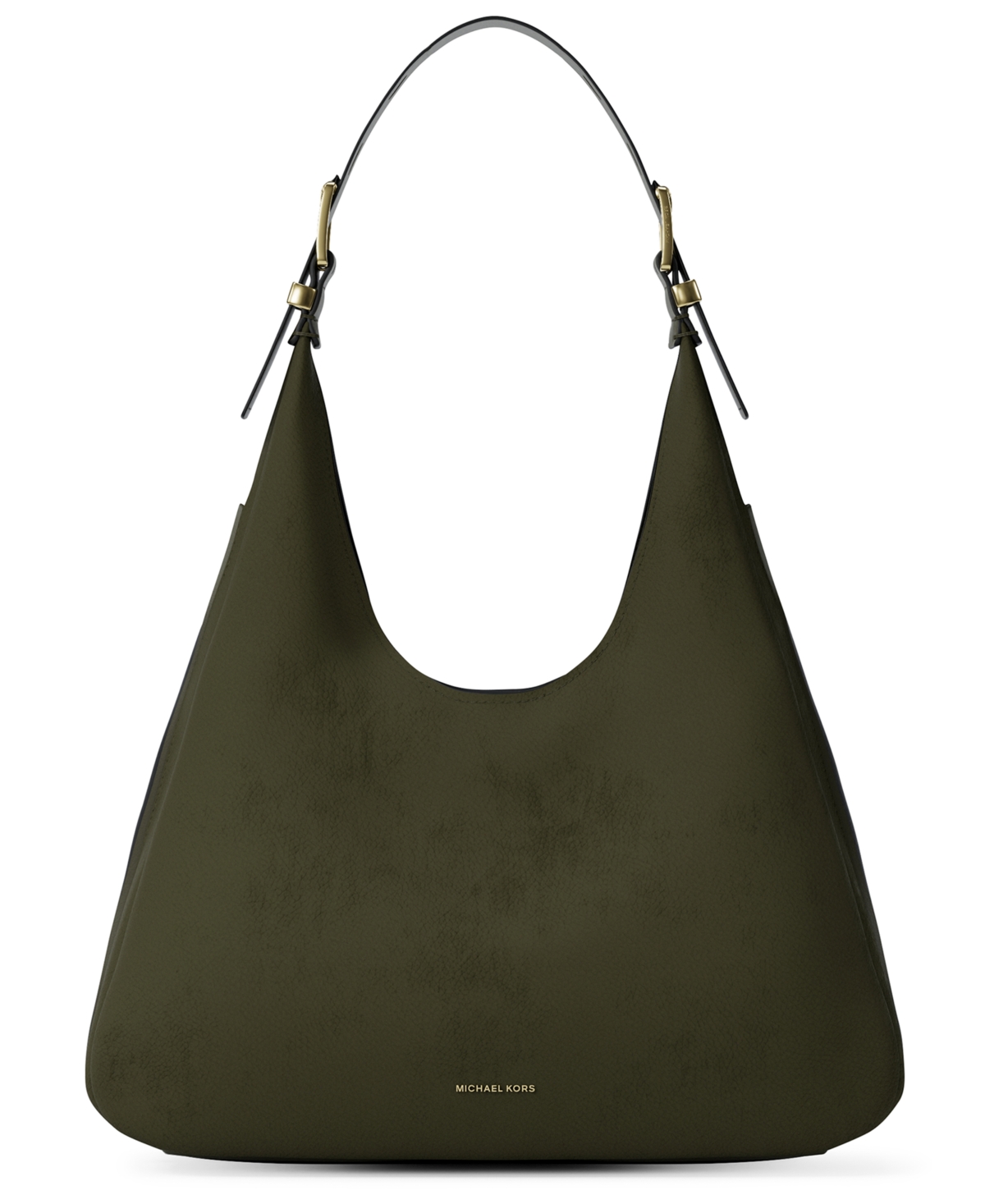 Michael Kors Womens Nolita Large Nubuck Hobo Shoulder Bag - Ivy