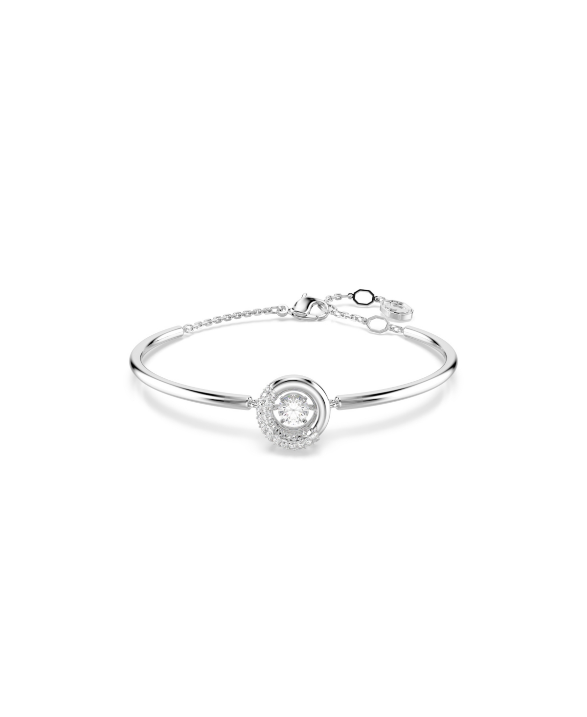 Click here for Swaroski Dextera Rhodium Plated Bangle - Silver prices