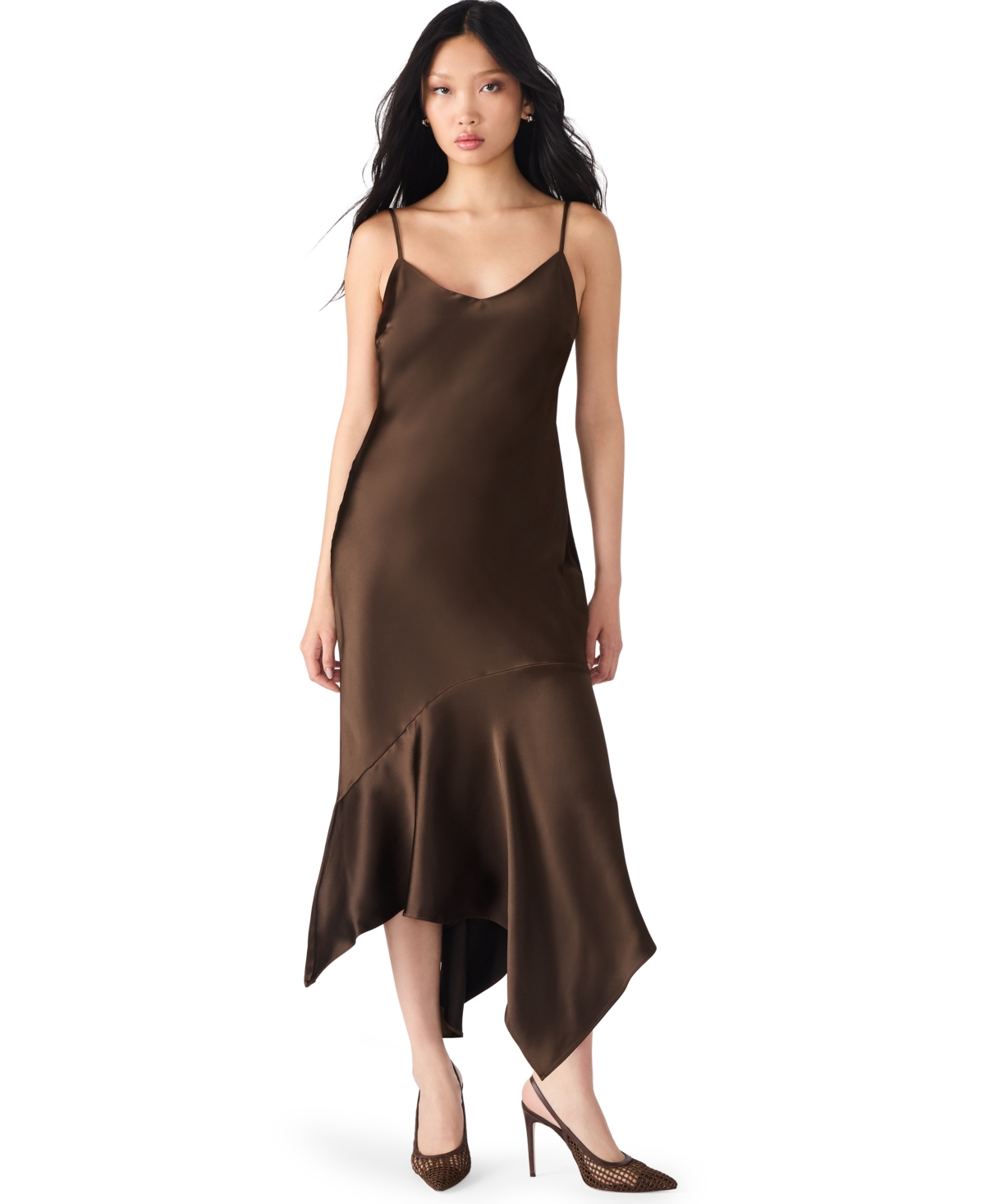 Click here for Steve Madden Womens Lucille Satin Slip Dress - Dem... prices