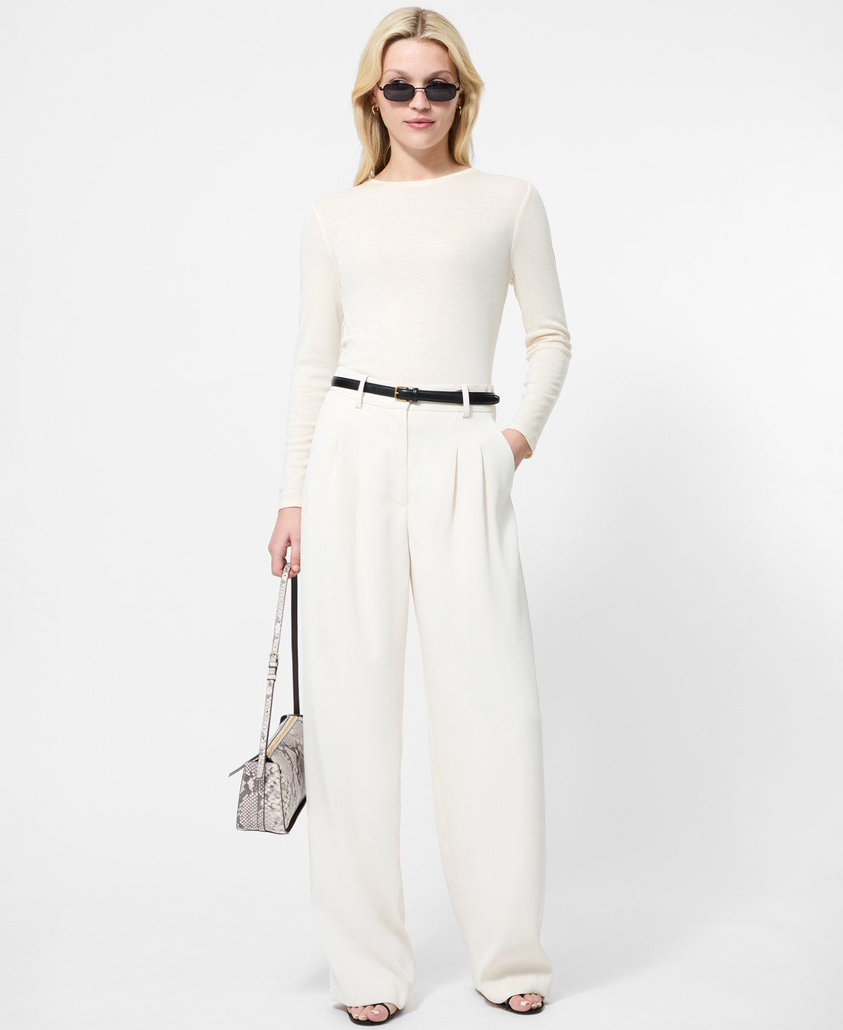 Click here for French Connection Womens Knit Long Sleeve Top - Po... prices