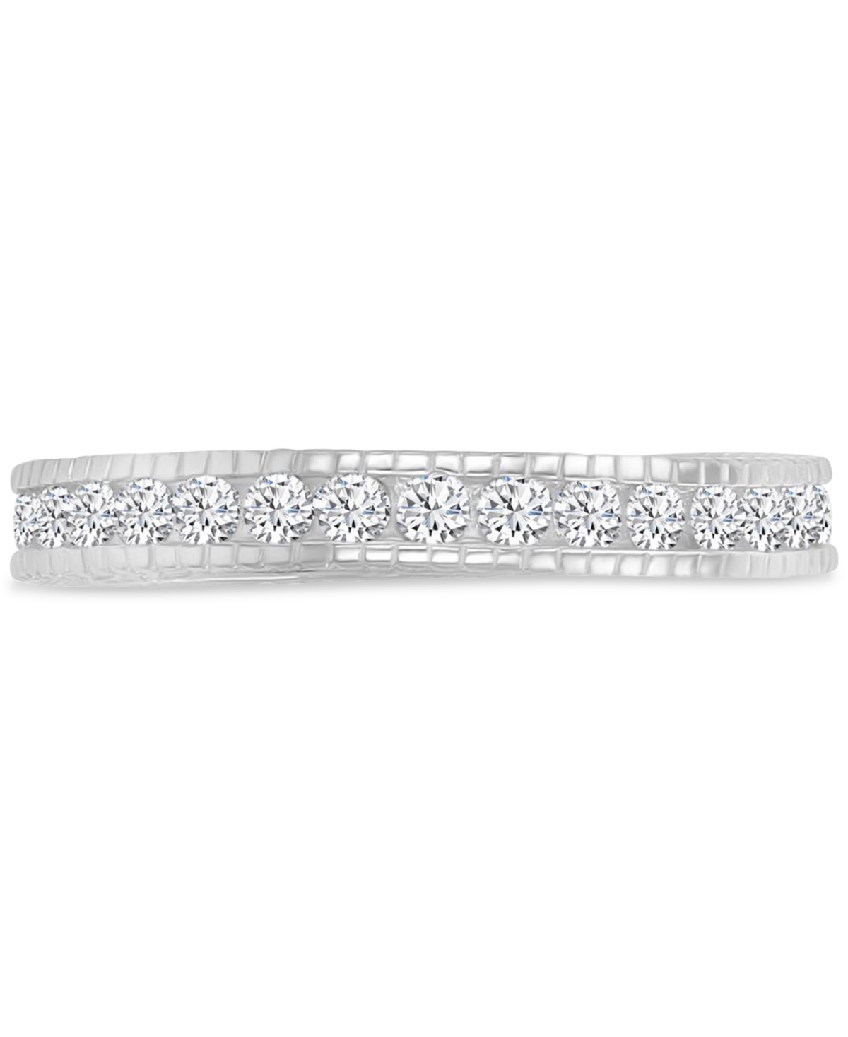 Click here for Macys Milgrain Cubic Zirconia Ring in Sterling Sil... prices