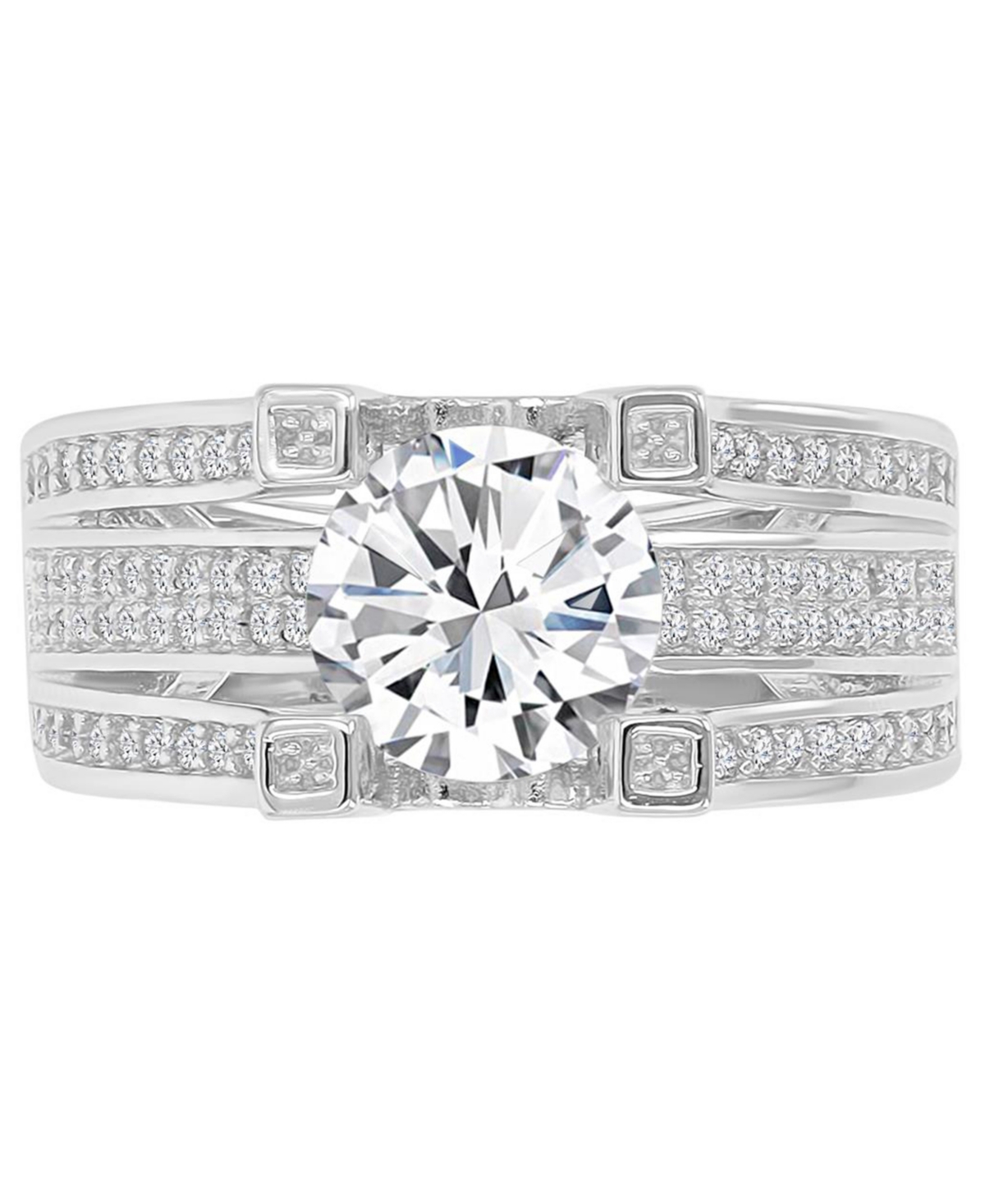 Click here for Macys Cubic Zirconia Ring (3.46 ct.t.w.) in Sterli... prices