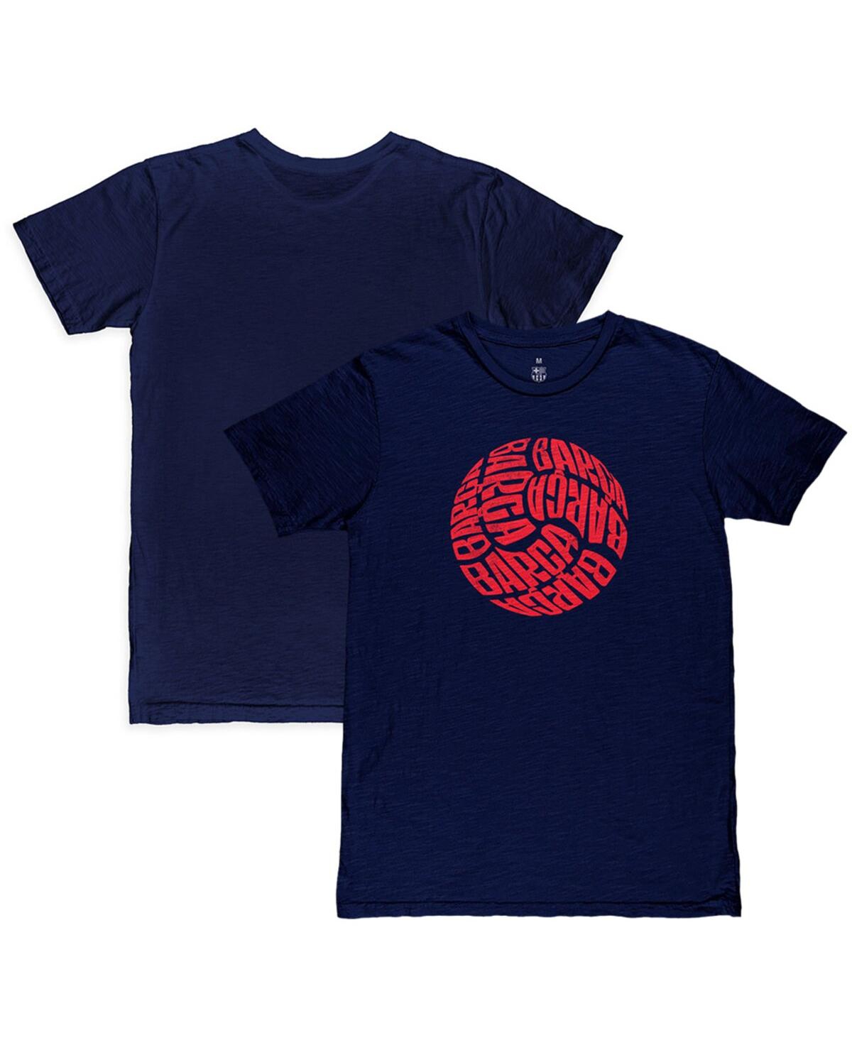 Click here for 1863FC Mens Navy Barcelona Lettering Ball Slub T-S... prices