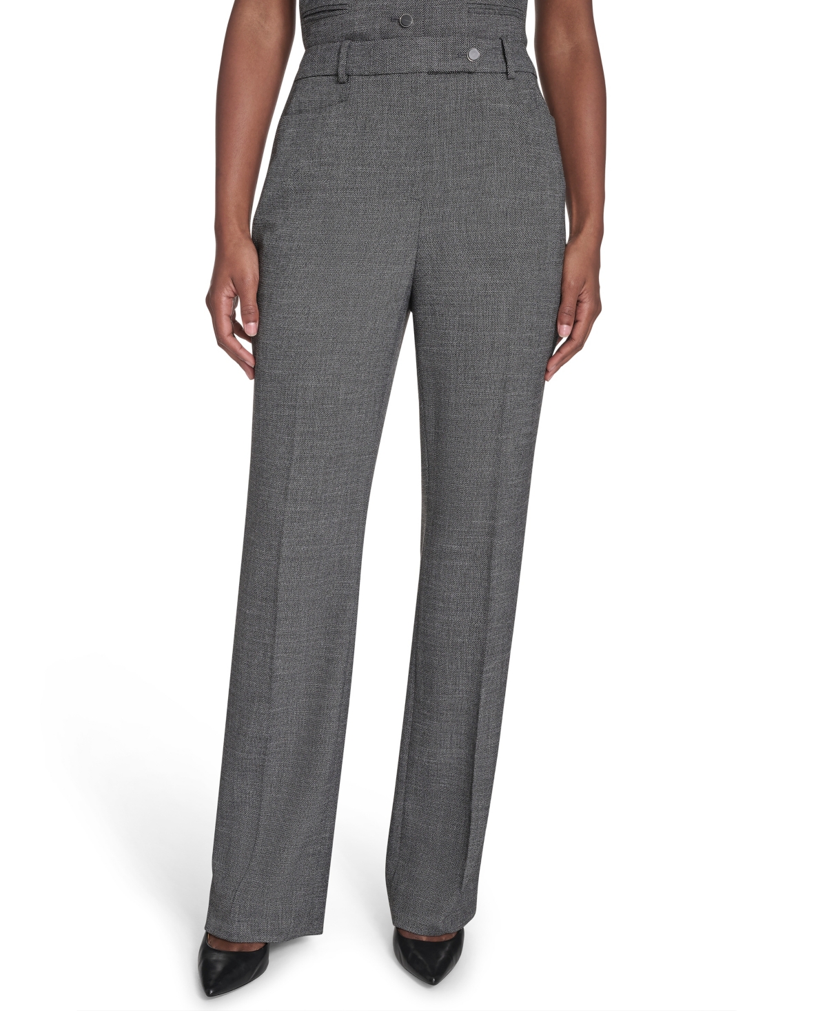 Click here for Calvin Klein Womens Modern Fit Pants - Black Multi prices