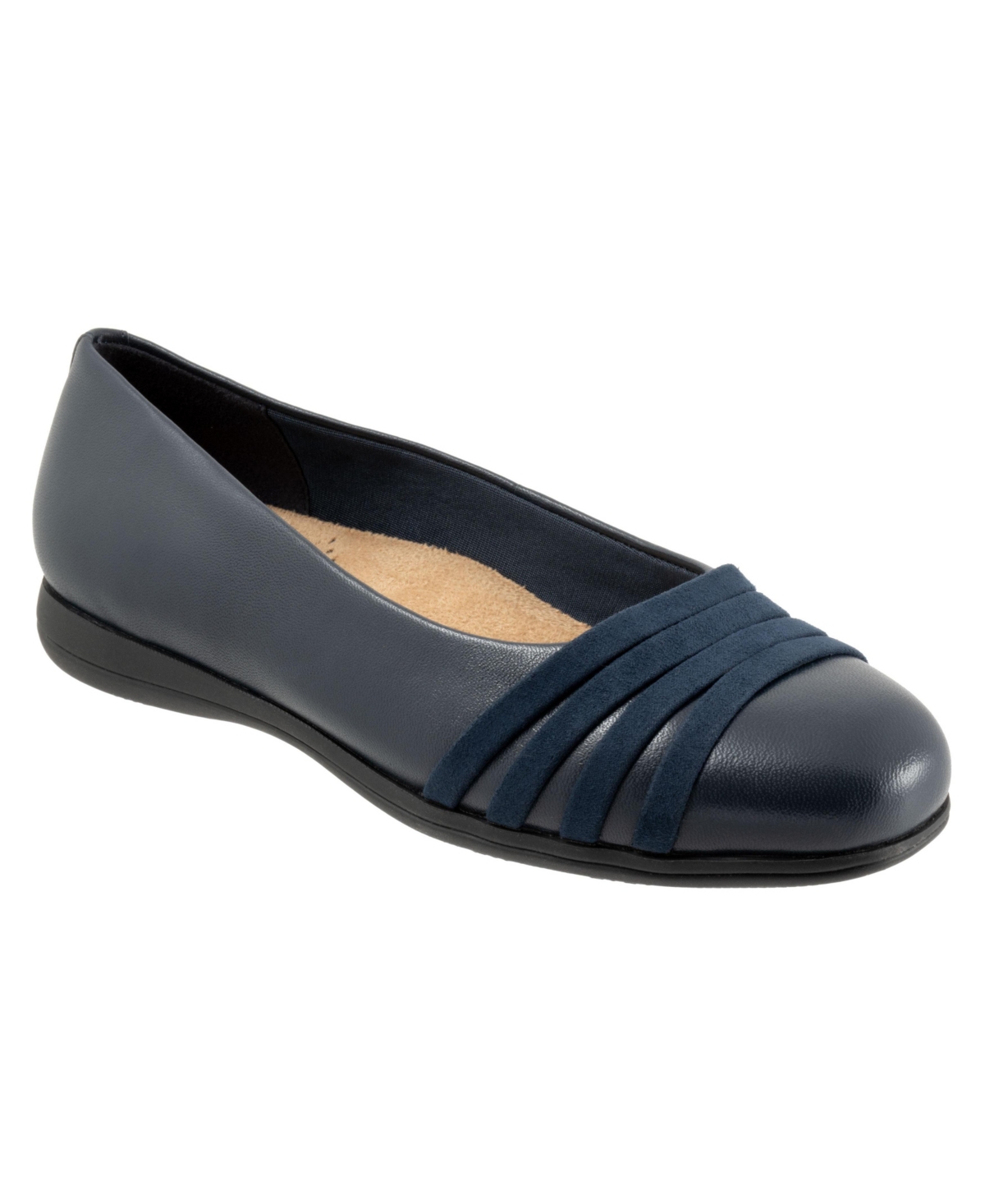 Click here for Trotters Drew Flat - Navy prices