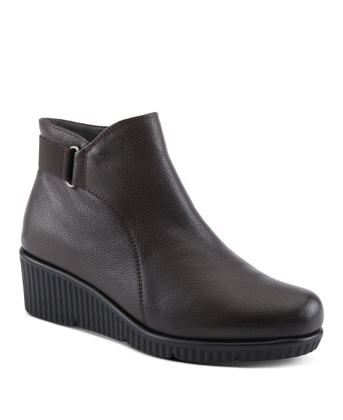 Click here for Spring Step Abruzzo Leather Wedge Boots  Dark Brow... prices