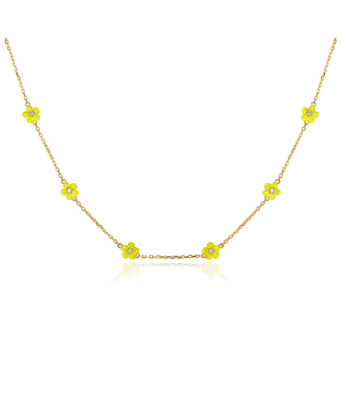 Click here for Anna Zuckerman Petit Daisy Yellow Necklace - Yello... prices