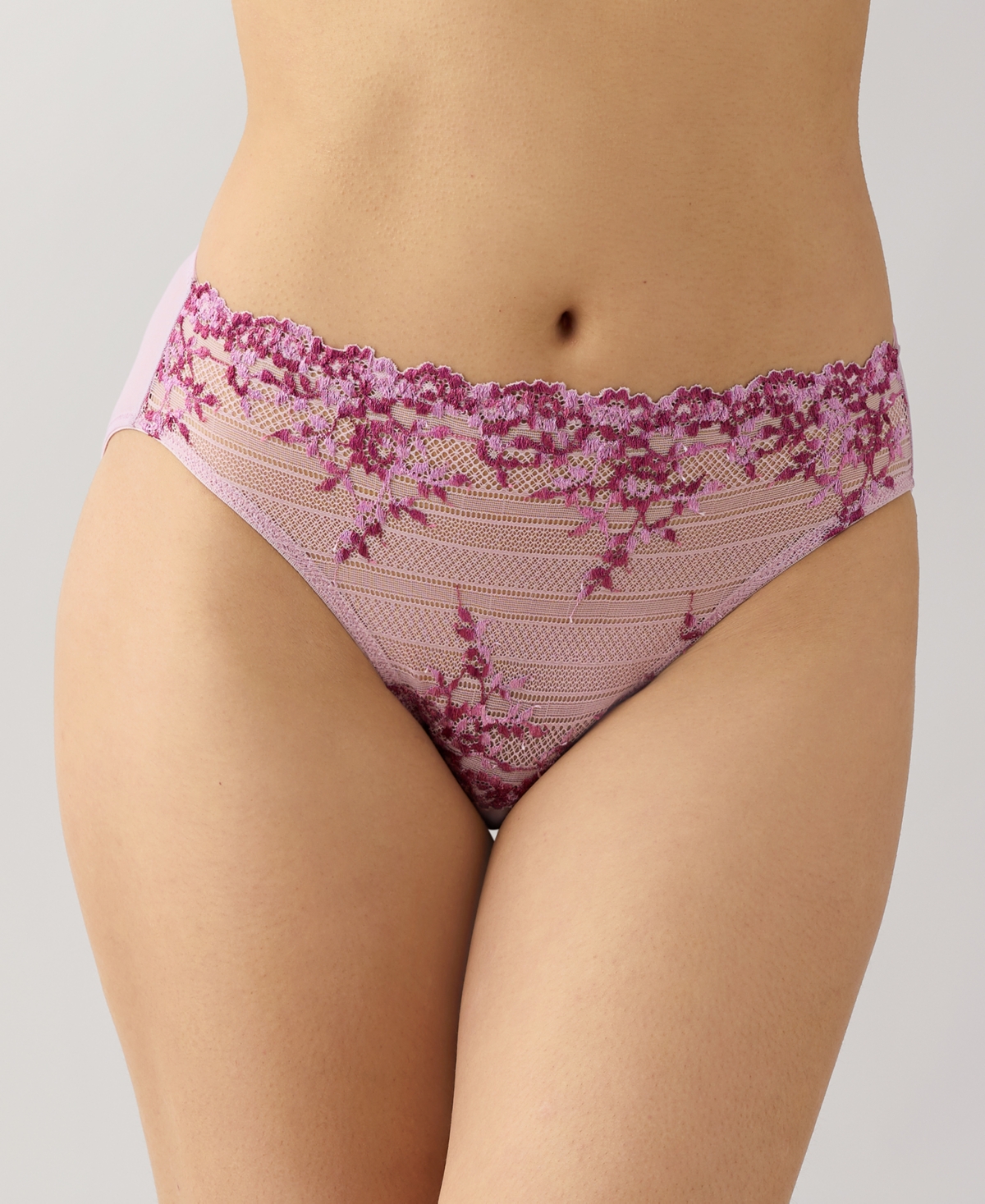 Click here for Wacoal Womens Embrace Lace Hi Cut Embroidered Brie... prices