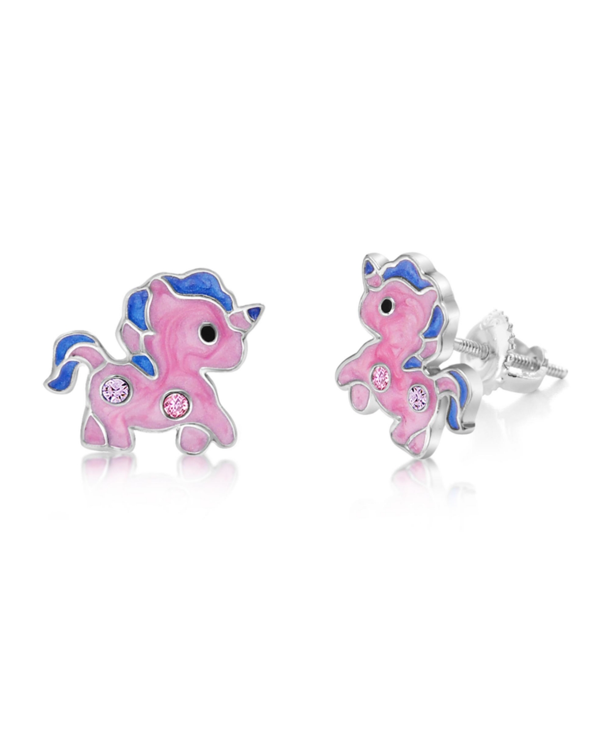 Click here for Chanteur/Girl/Unicorn Enamel Crystal White Gold Pa... prices