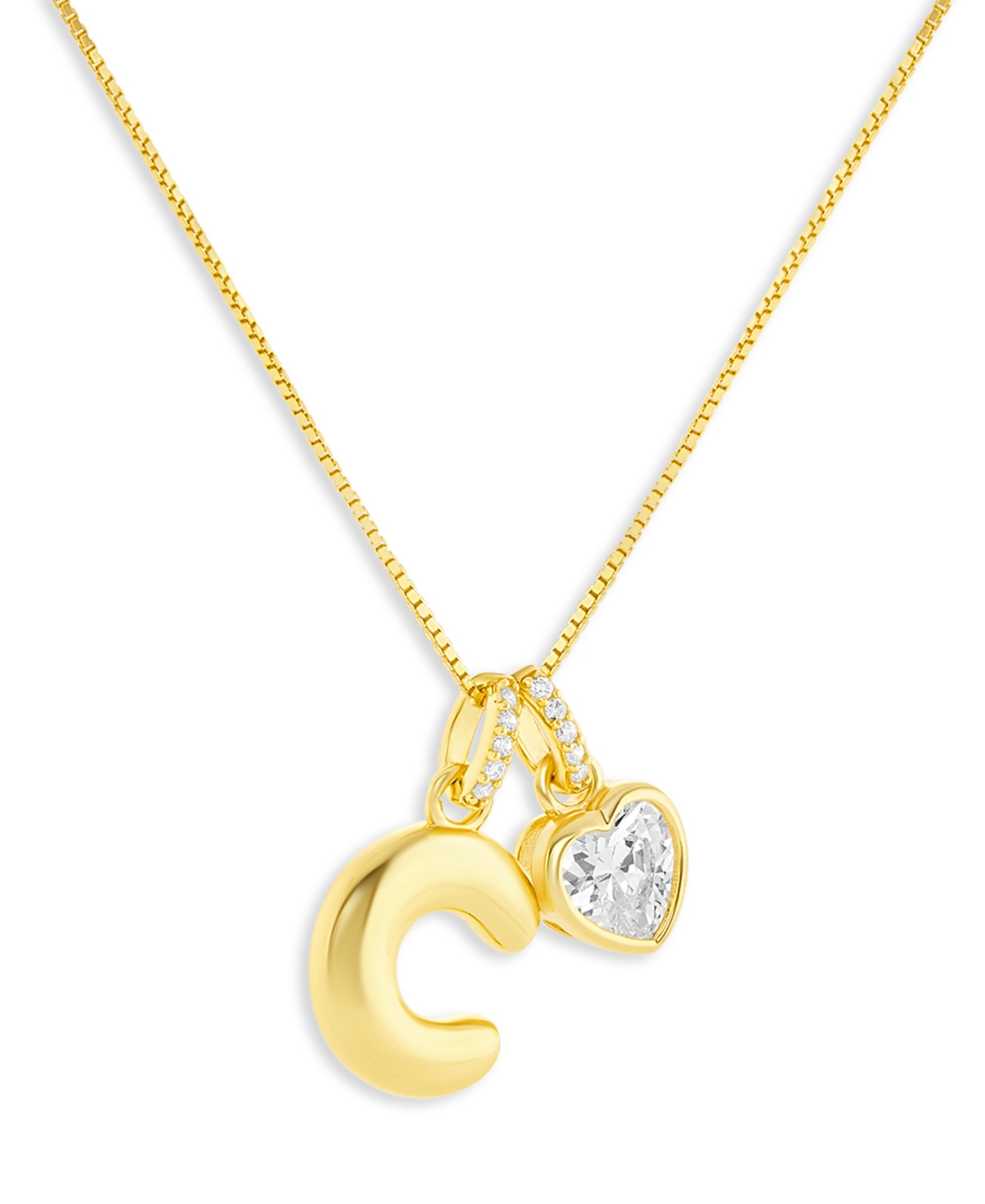 Click here for Holiday Lane Letter Initial Charm Necklace in Gold... prices