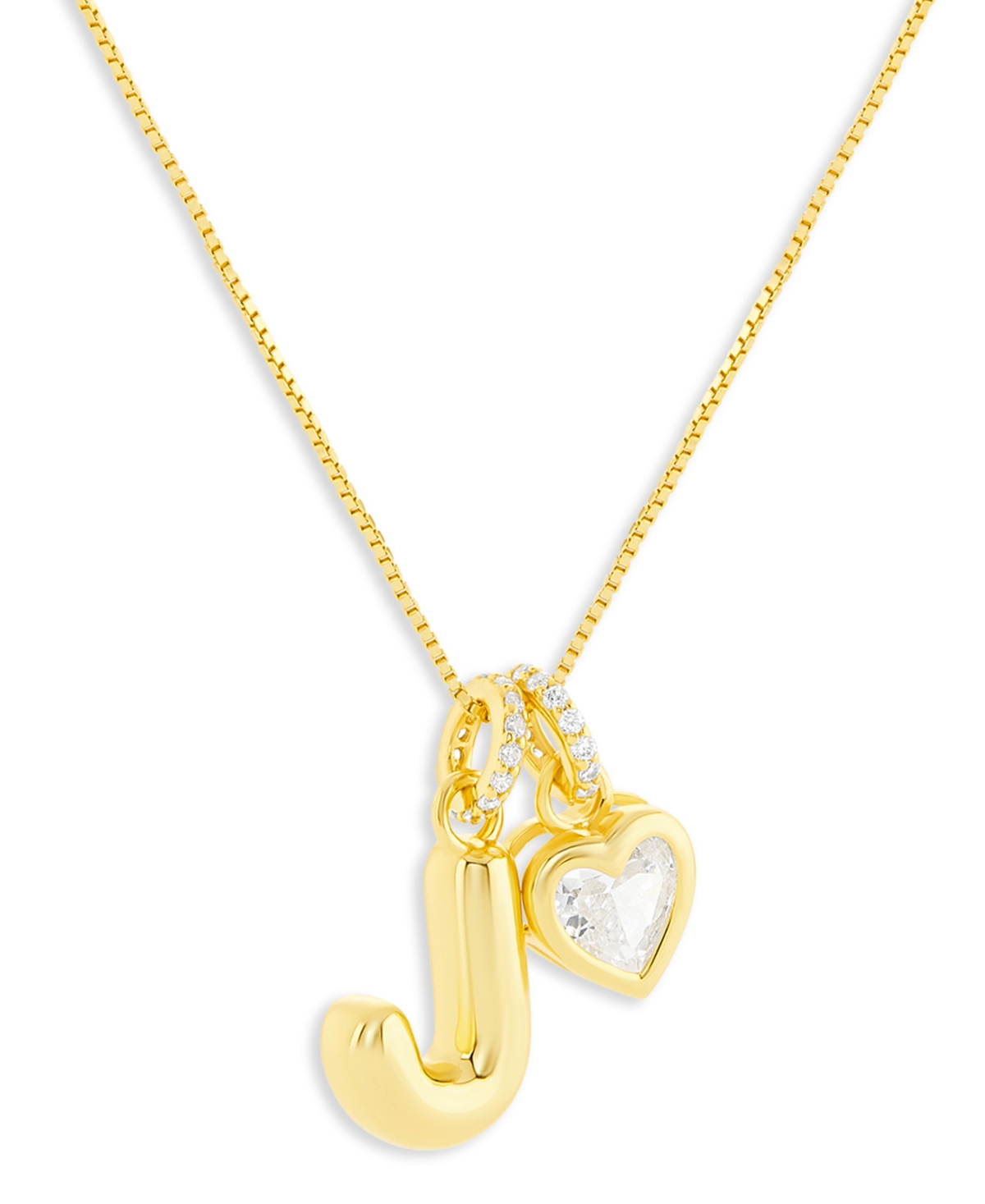 Click here for Holiday Lane Letter Initial Charm Necklace in Gold... prices