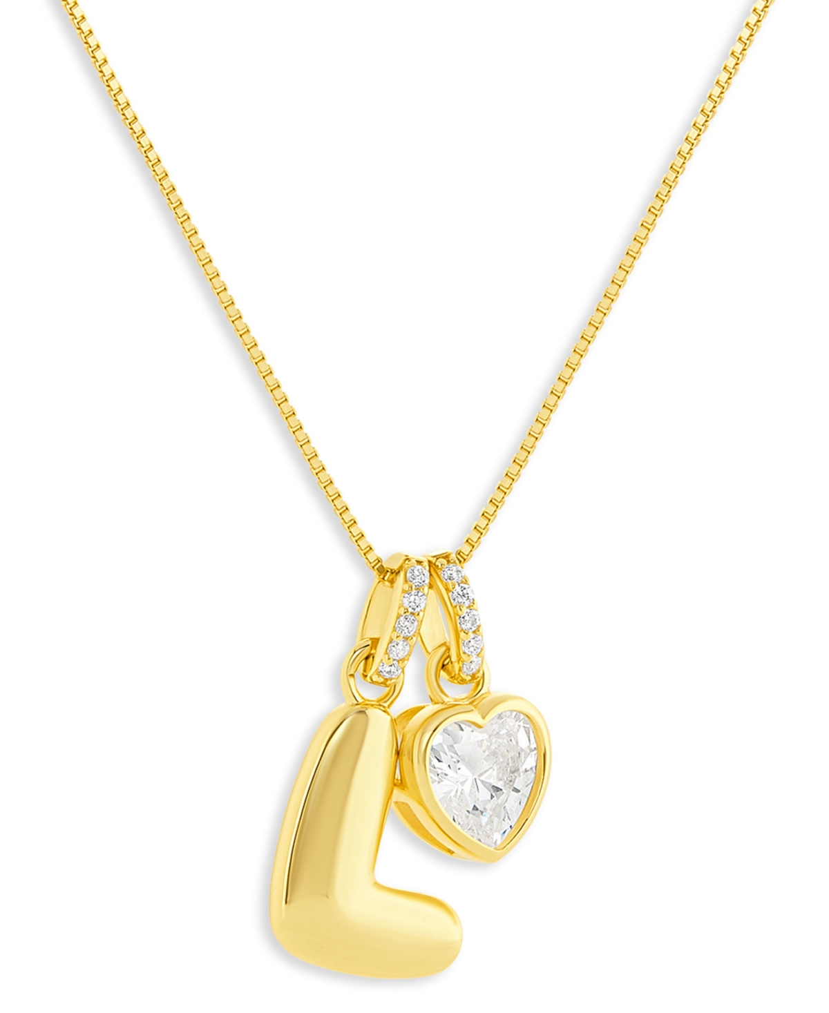 Click here for Holiday Lane Letter Initial Charm Necklace in Gold... prices