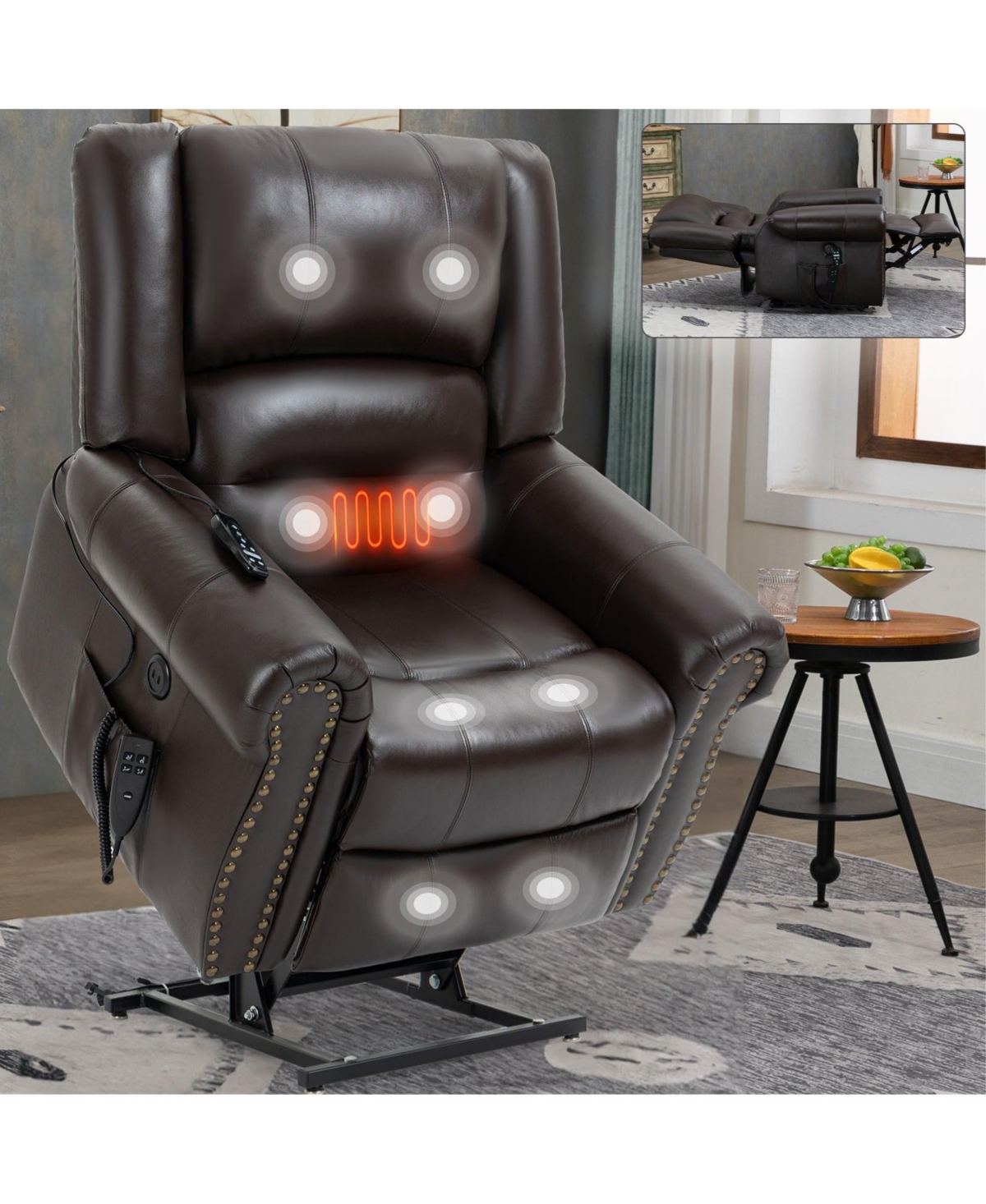 Click here for Clihome Power Lift Recliner Chair Heat Massage Dua... prices