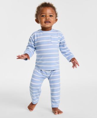 Click here for First Impressions Baby Hacci Striped Sweatshirt Pa... prices