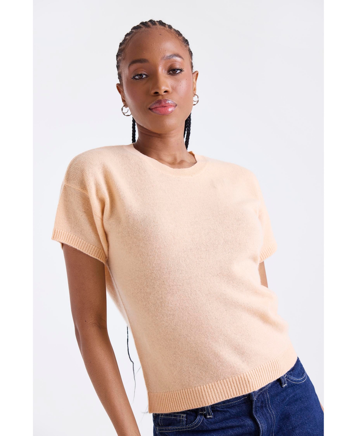 Click here for 1982 Womens Esme Short Sleeve Crew Neck Cashmere T... prices