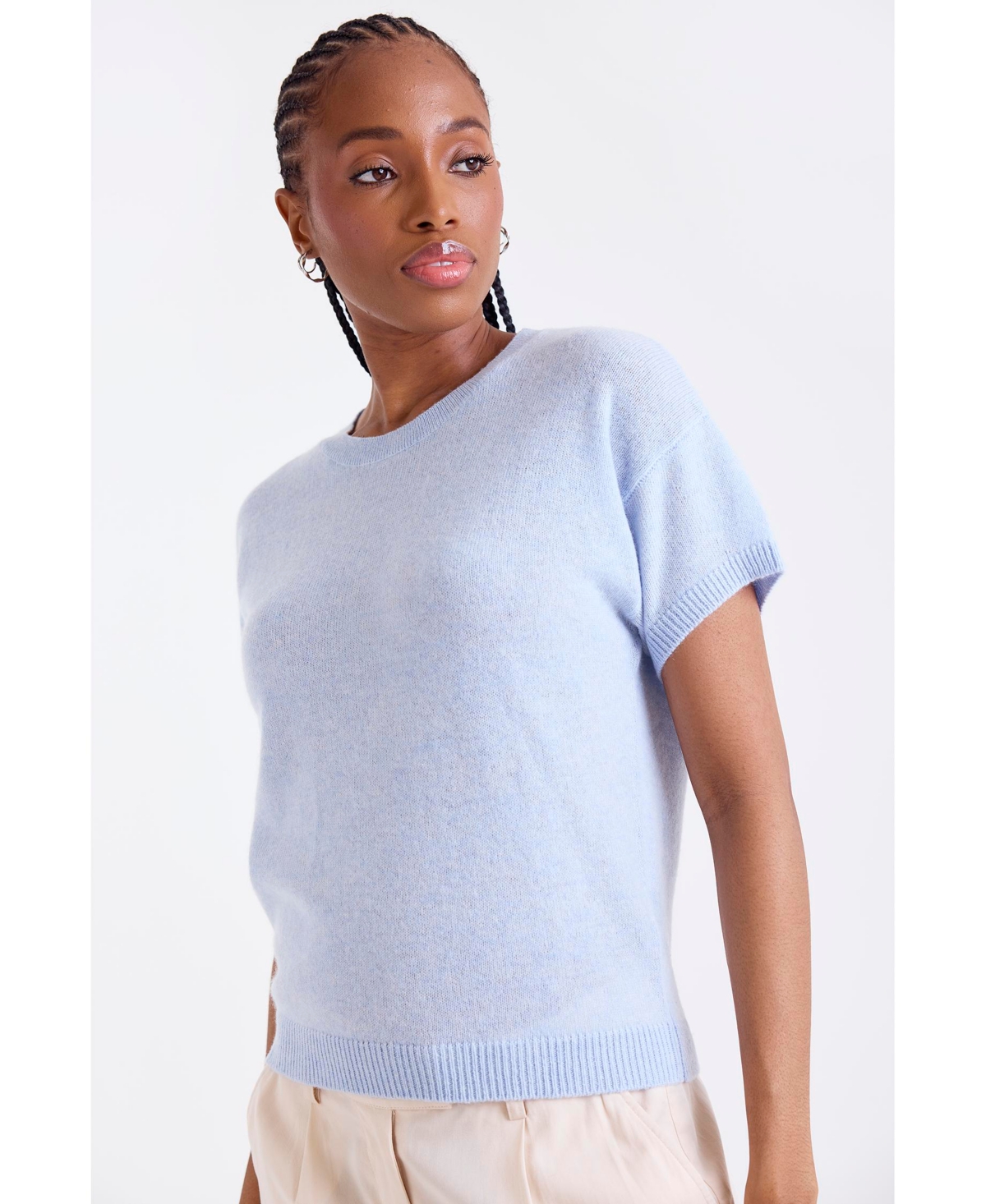 Click here for 1982 Womens Esme Short Sleeve Crew Neck Cashmere T... prices