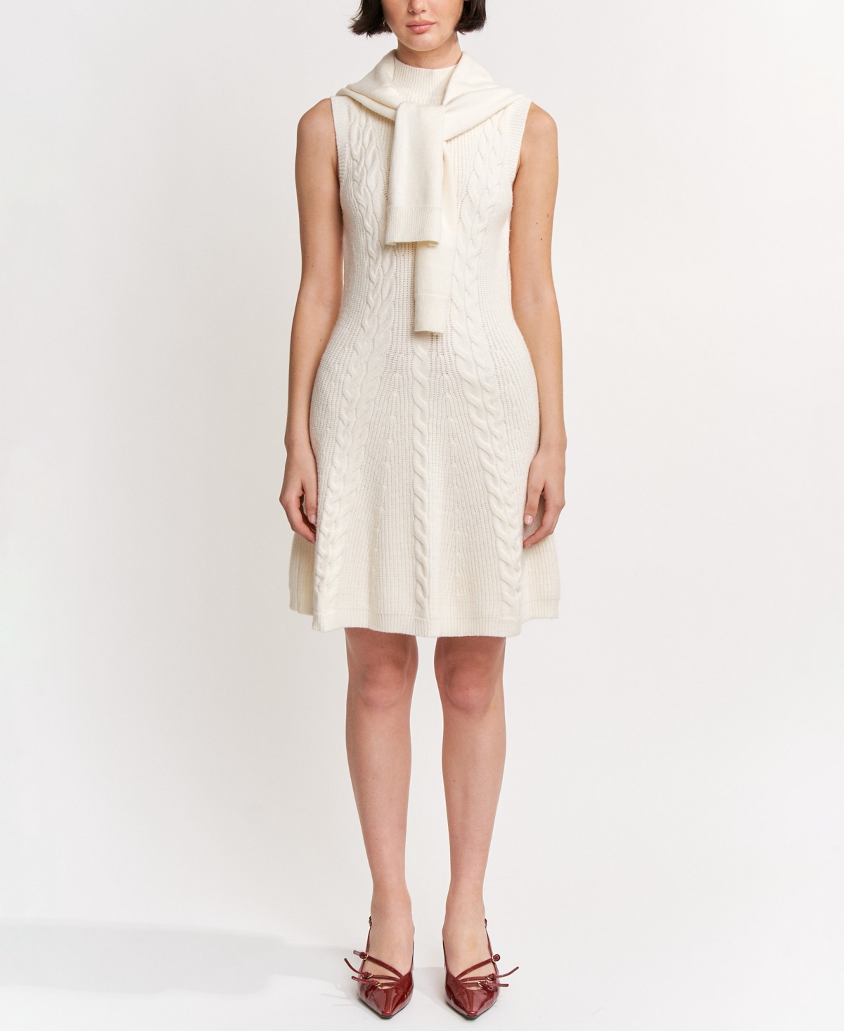 Click here for En Saison Womens Stenson Mini A-line Dress - Cream prices