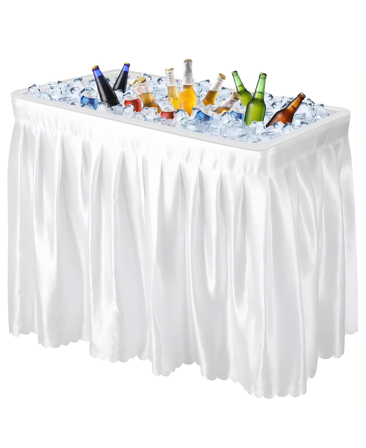Click here for Sugift Portable Ice Cooler Table with Drain  Skirt... prices