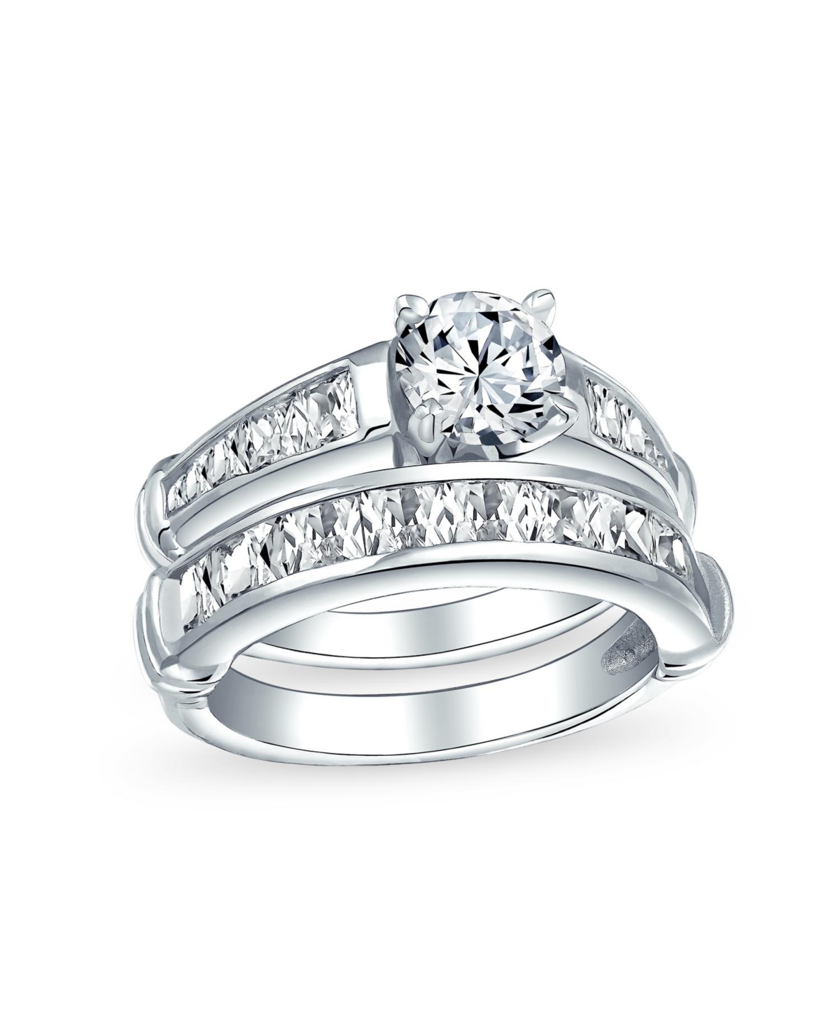 Click here for Bling Jewelry Classic Sterling Silver 2CT Round Cz... prices