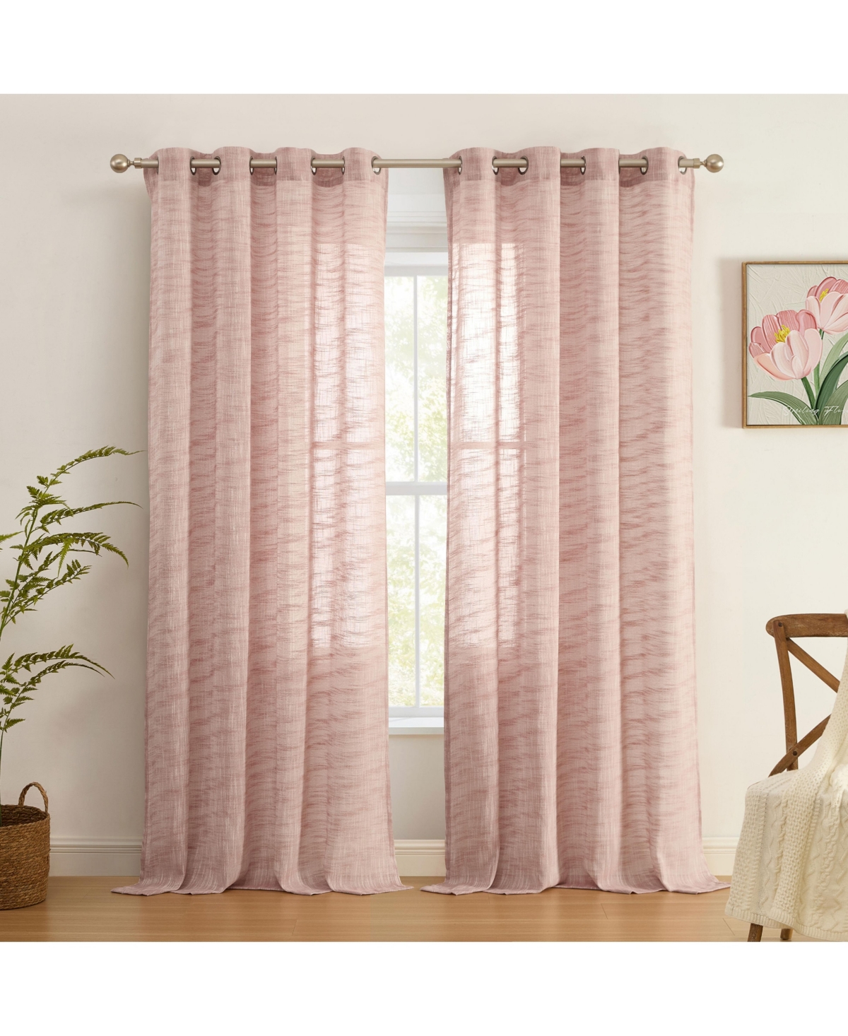 Click here for Hlc.me Madison Faux Linen Textured Semi Sheer Priv... prices