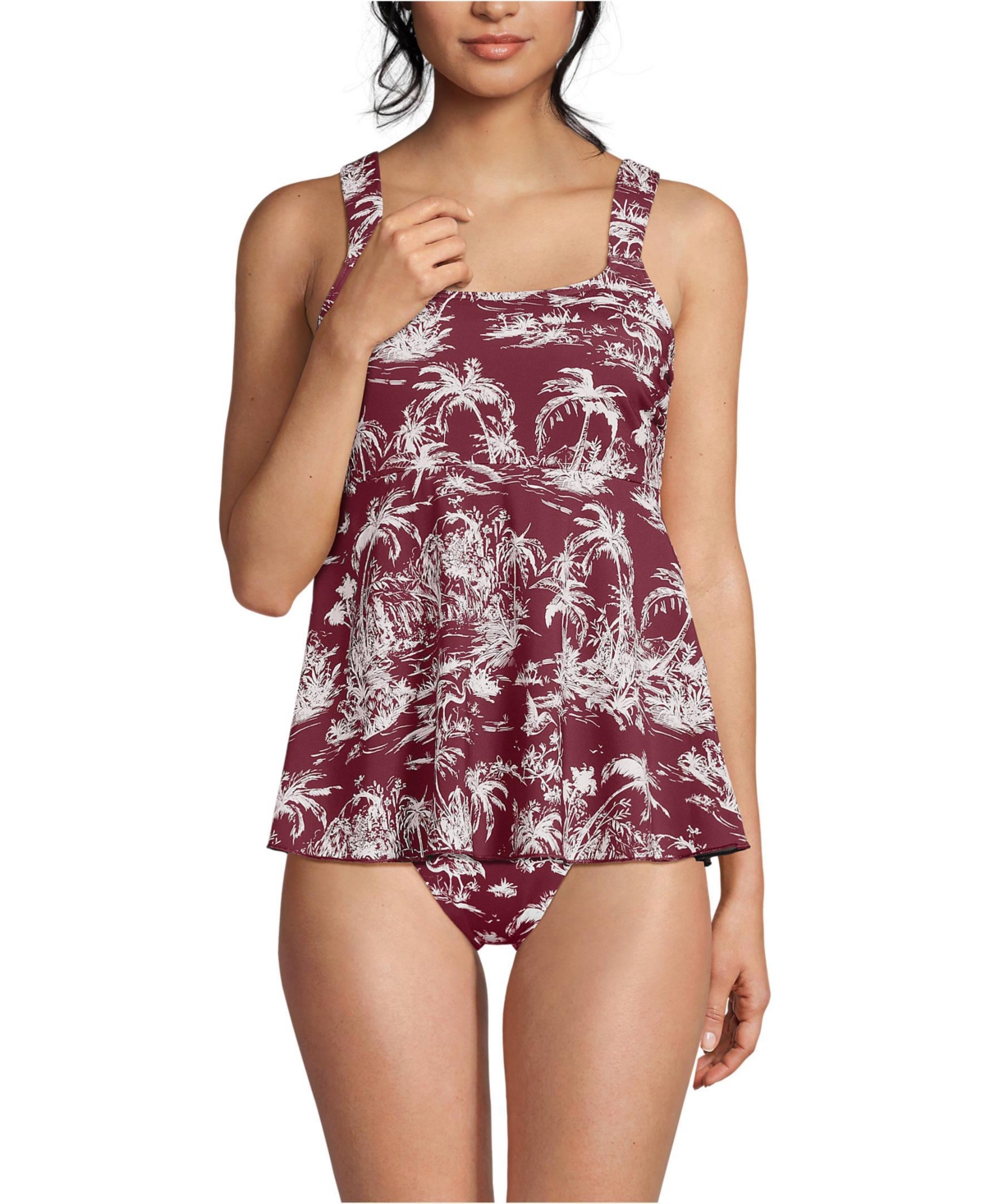 Click here for Lands End Womens D-Cup Flutter Scoop Neck Tankini... prices