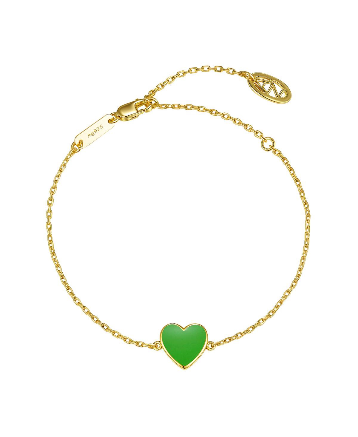 Click here for Anna Zuckerman Petit Love Bracelet in Green - Gree... prices