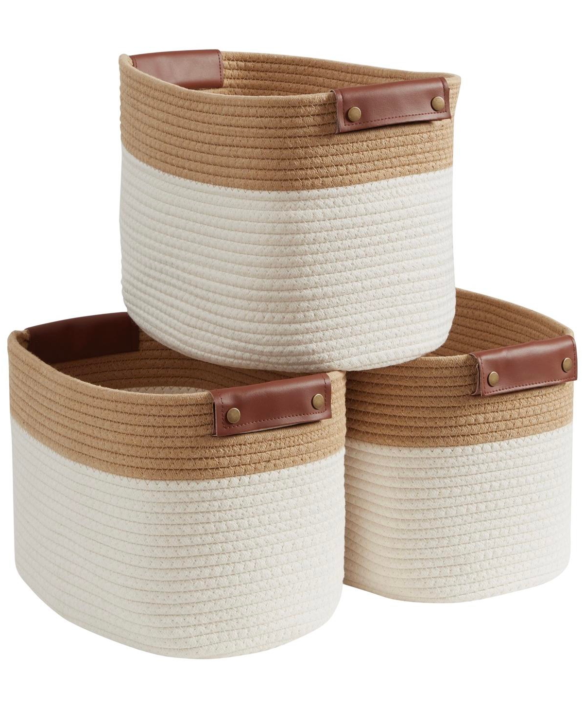 Click here for Ornavo Home 3 Pack Cotton Rope Shelf Storage Baske... prices