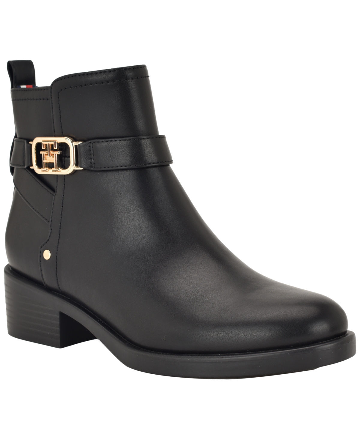 Click here for Tommy Hilfiger Womens Ivaide Logo Strap Block Heel... prices
