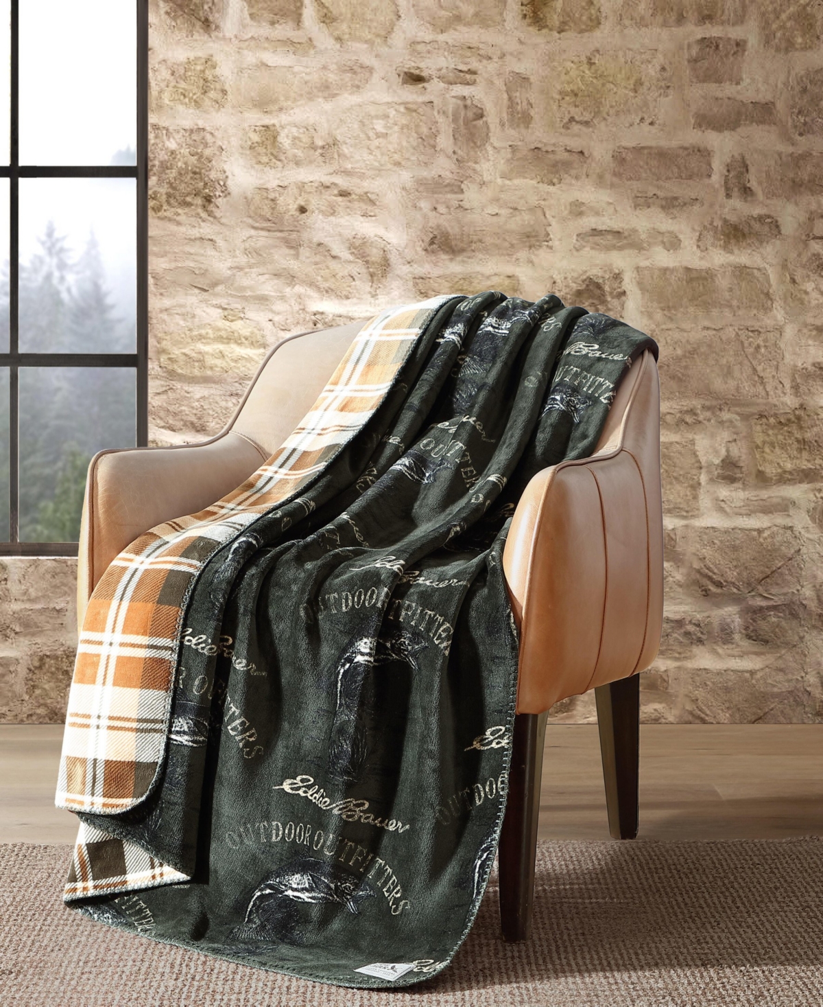Click here for Eddie Bauer Printed Lush Flannel Throw  70 x 60 -... prices
