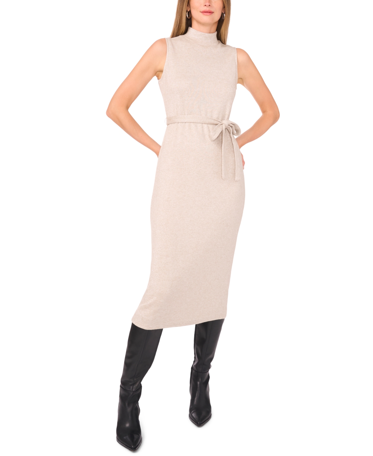 Click here for Vince Camuto Womens Mock Neck Sleeveless Dress - D... prices