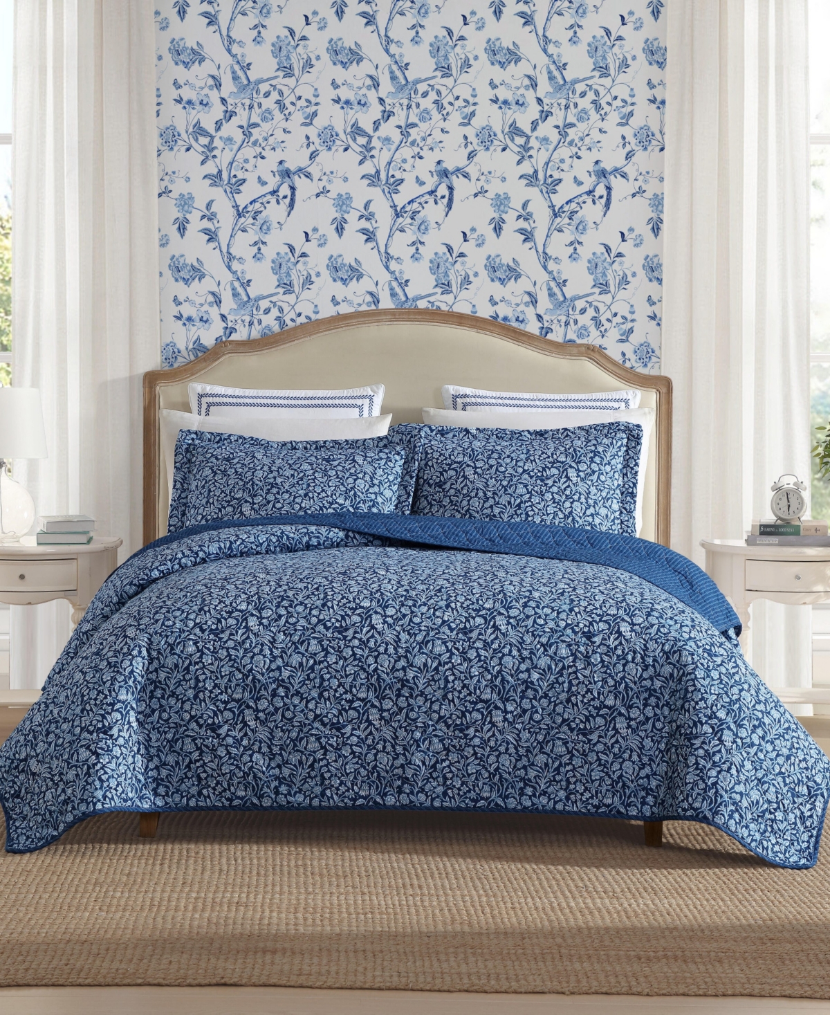 Click here for Laura Ashley Elaina Cotton 3-Pc. Quilt Set  King -... prices