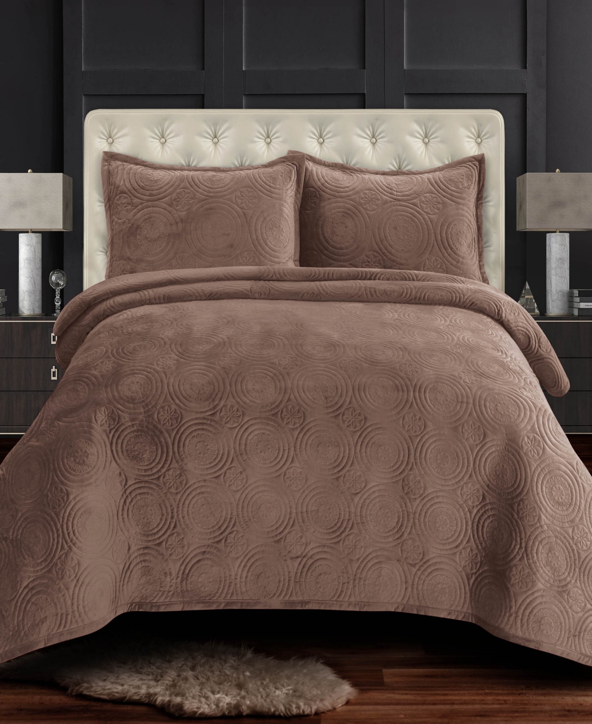 Click here for Tribeca Living Capri Medallion Velvet Oversized So... prices