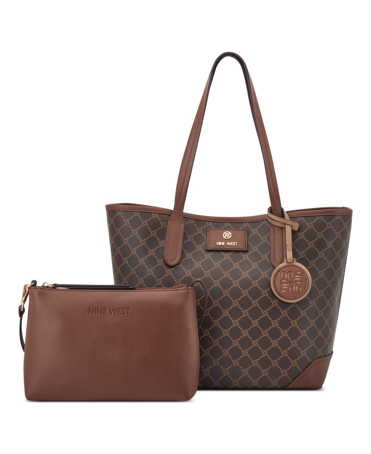 Click here for Nine West Piera 2 In 1 Tote Bag - Brown/blac prices